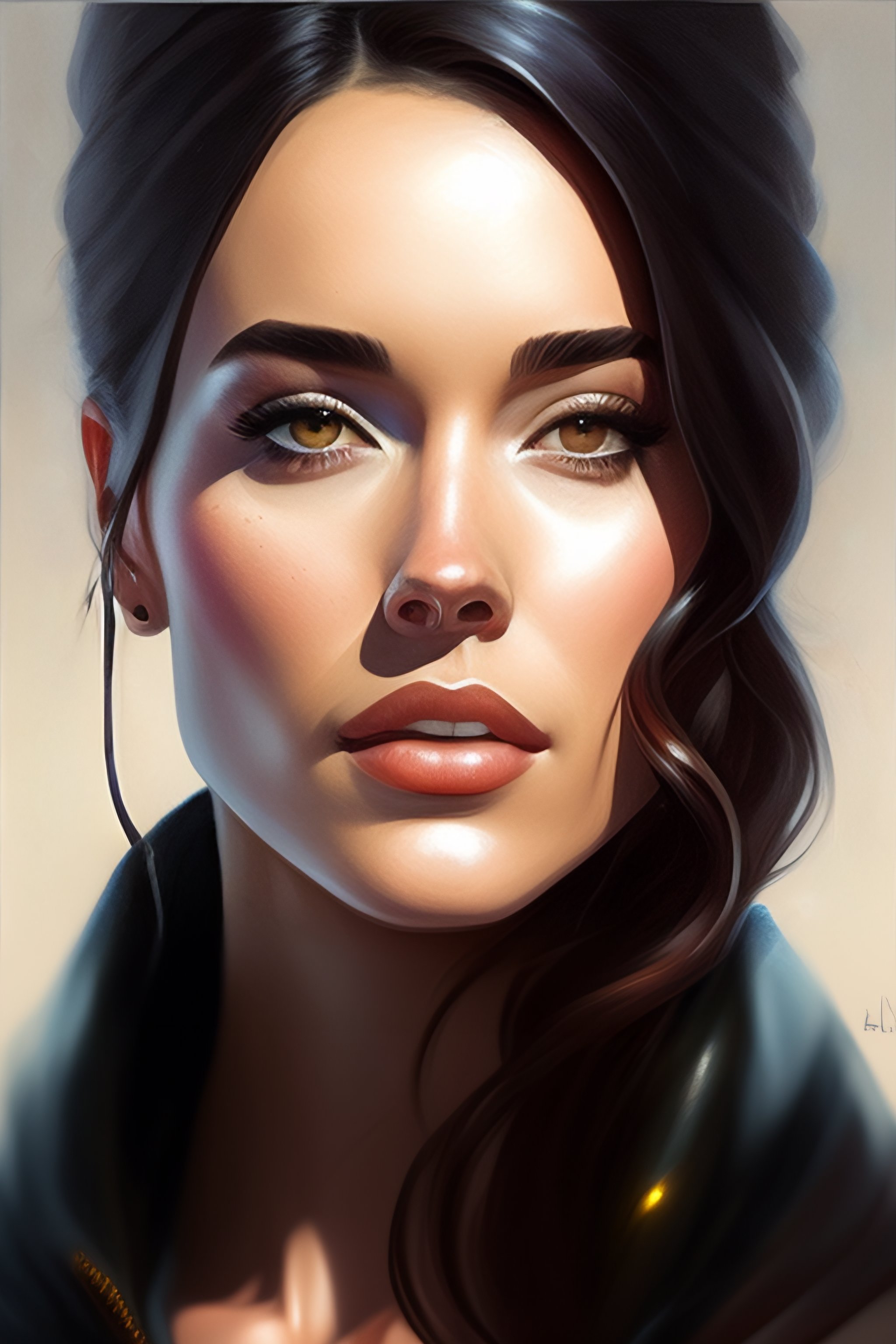 Lexica - Megan Boone, portrait, highly detailed, headshot, digital ...