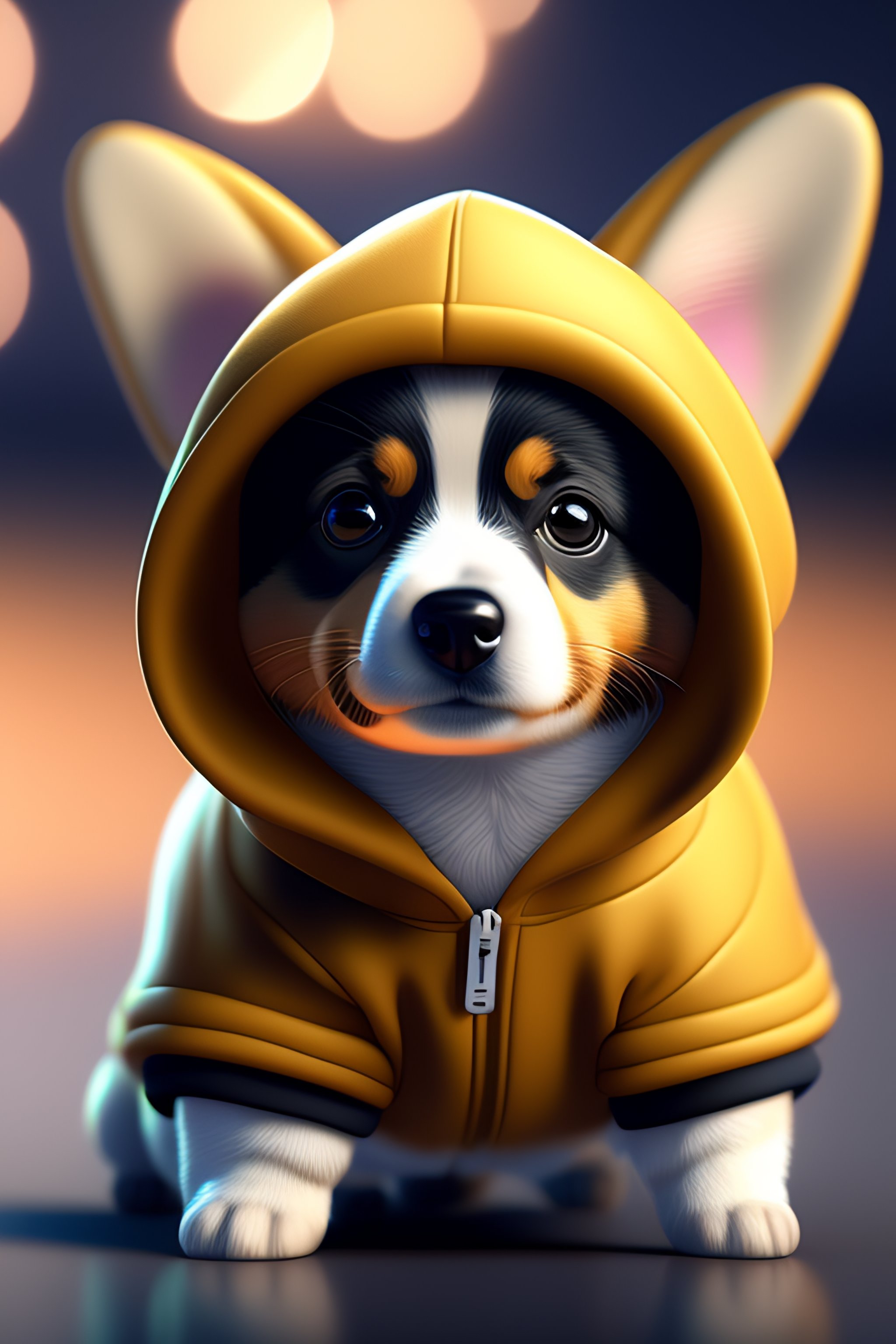 Lexica - Concept art of Little adorable mascot angel corgi wearing a ...