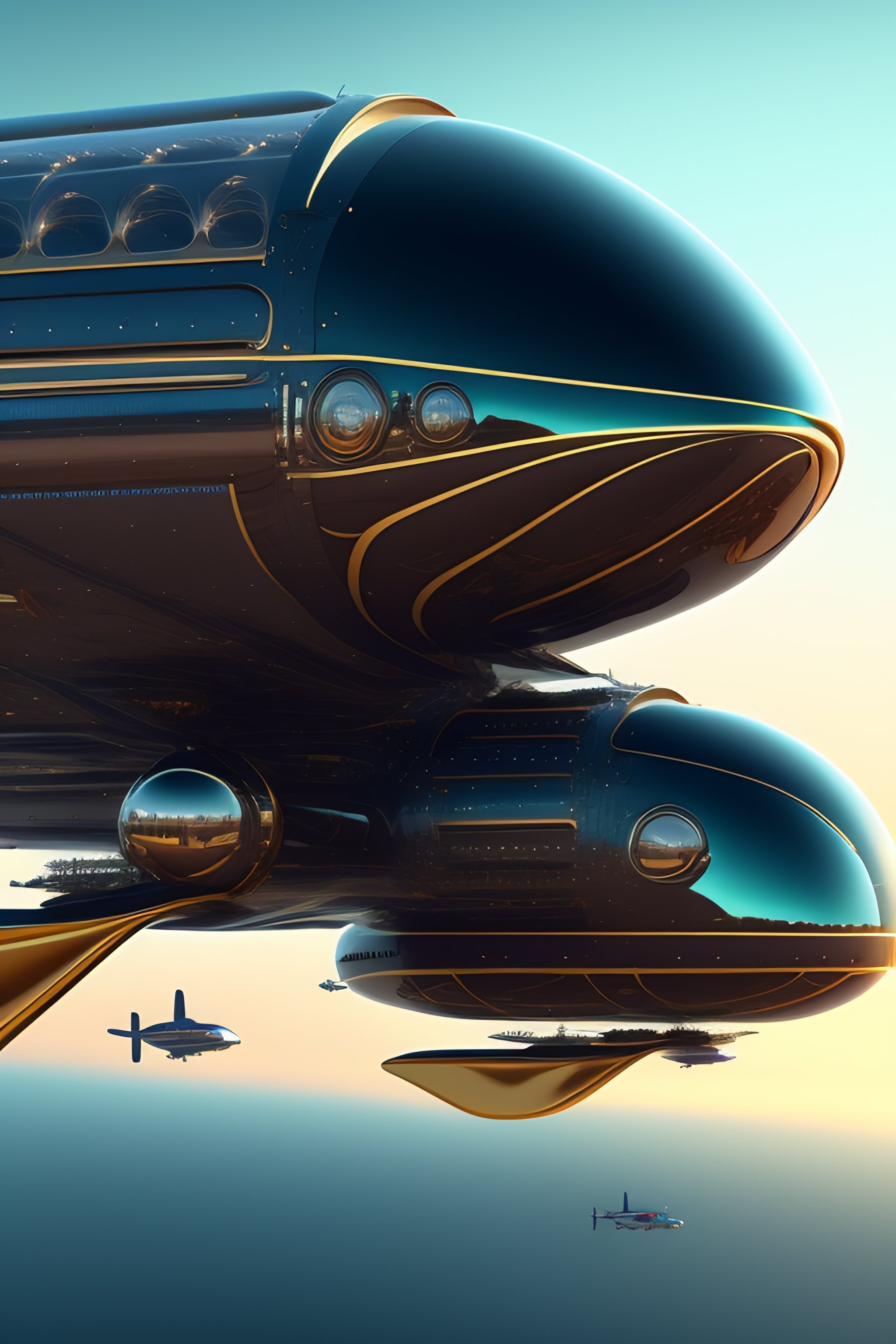 Lexica - An organic living airplane flying through the sky, large eyes ...