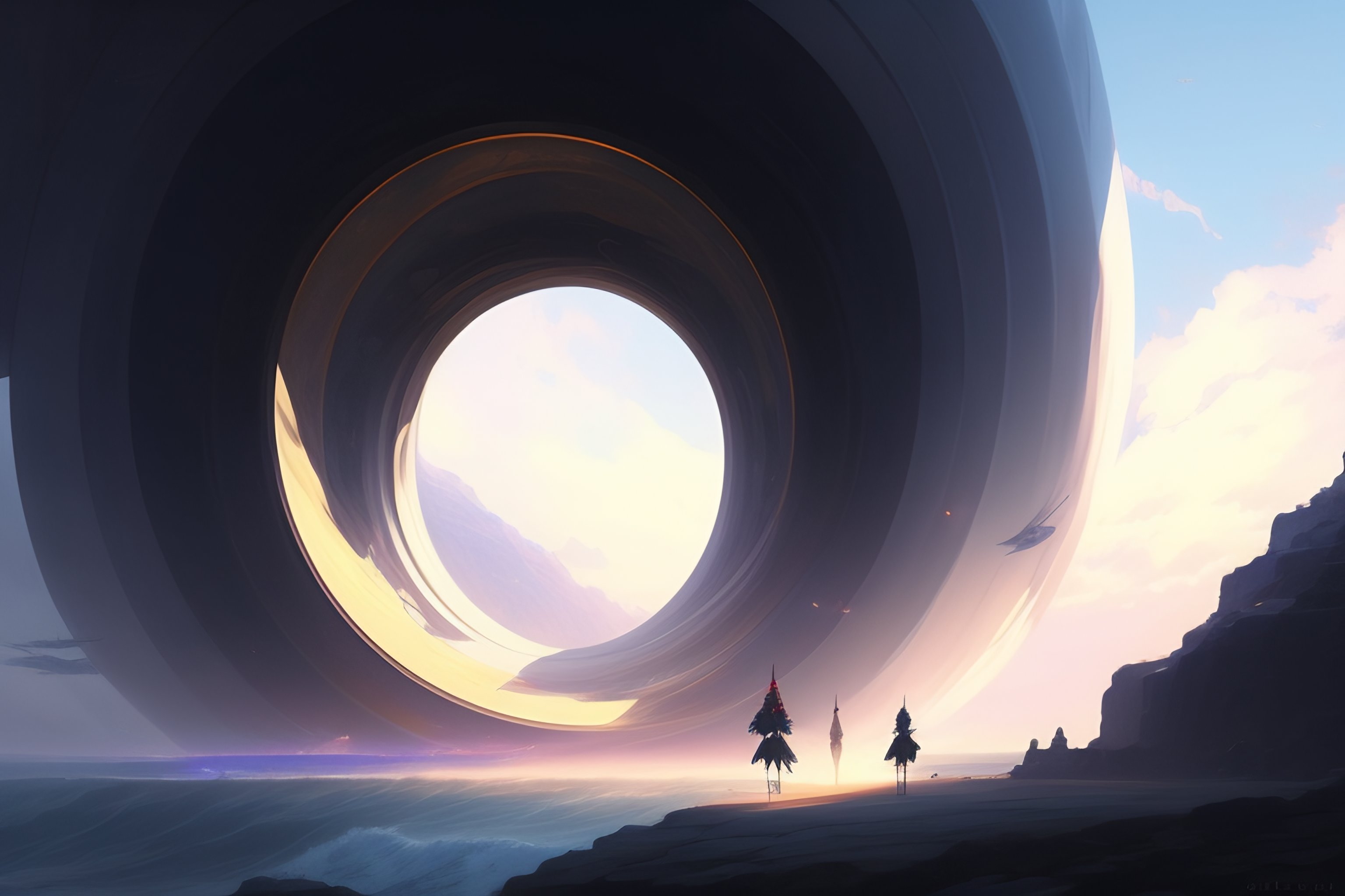Lexica - Abyss,Magic Circle,machine, panoramic,perfect art, trending on ...