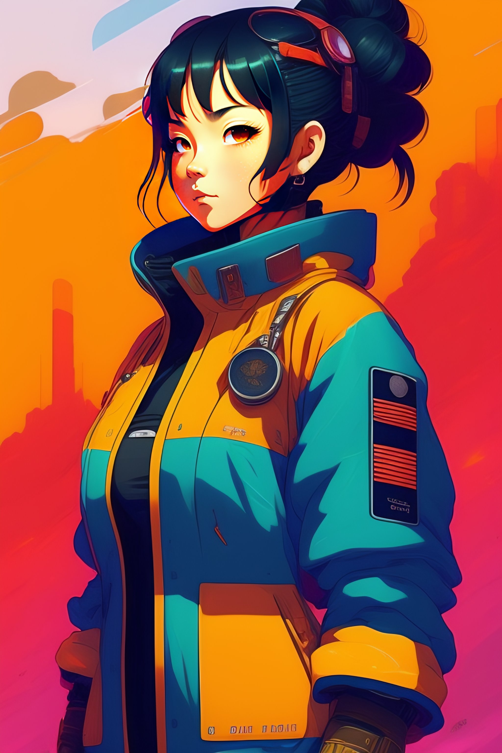 Lexica - A firefighter cyborg ,style of Laurie Greasley, studio ghibli ...