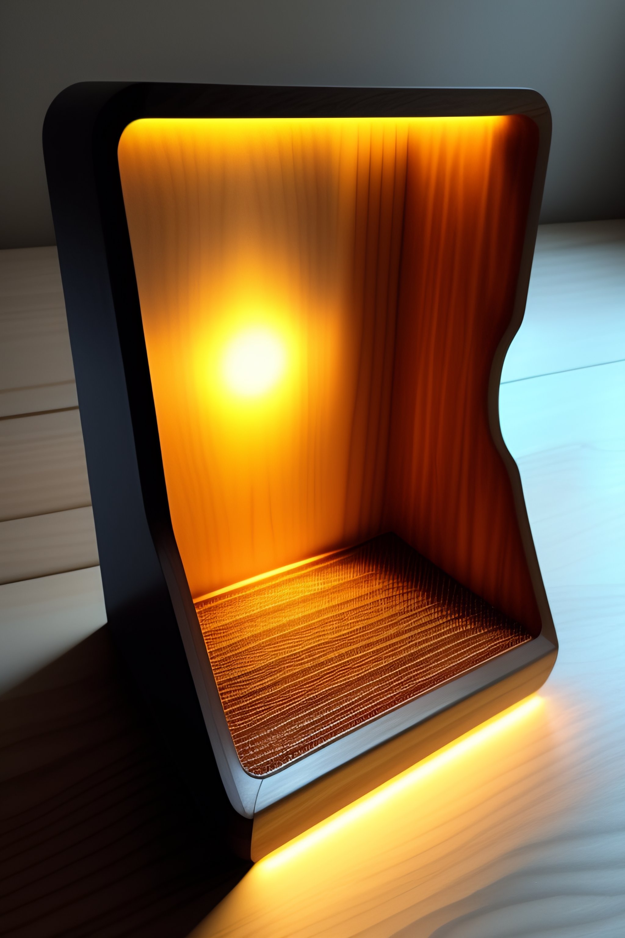 Lexica - Lasercut wood case box led MDF