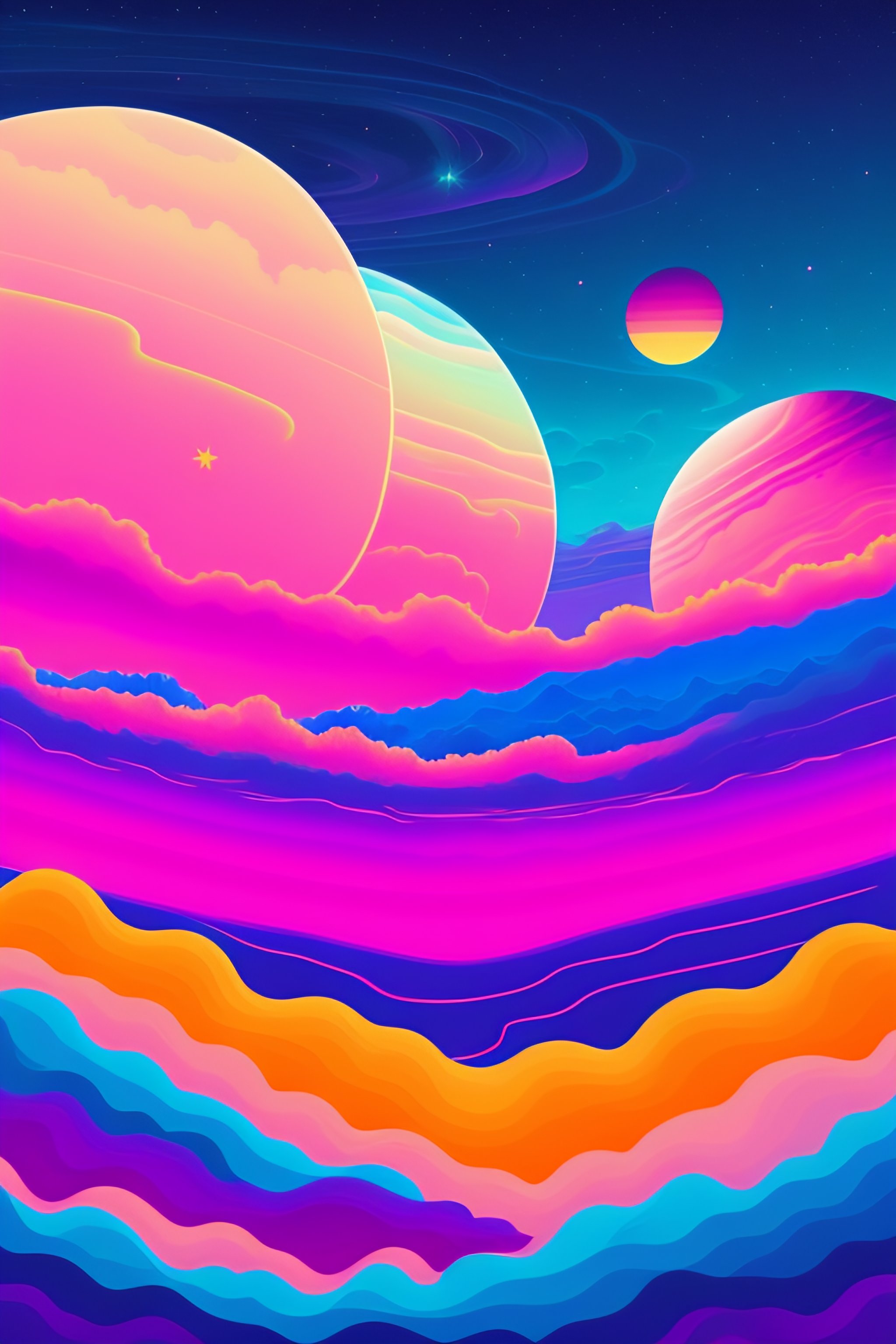 Lexica - Llustration of jupiter clouds by dan mumford, pink planets ...