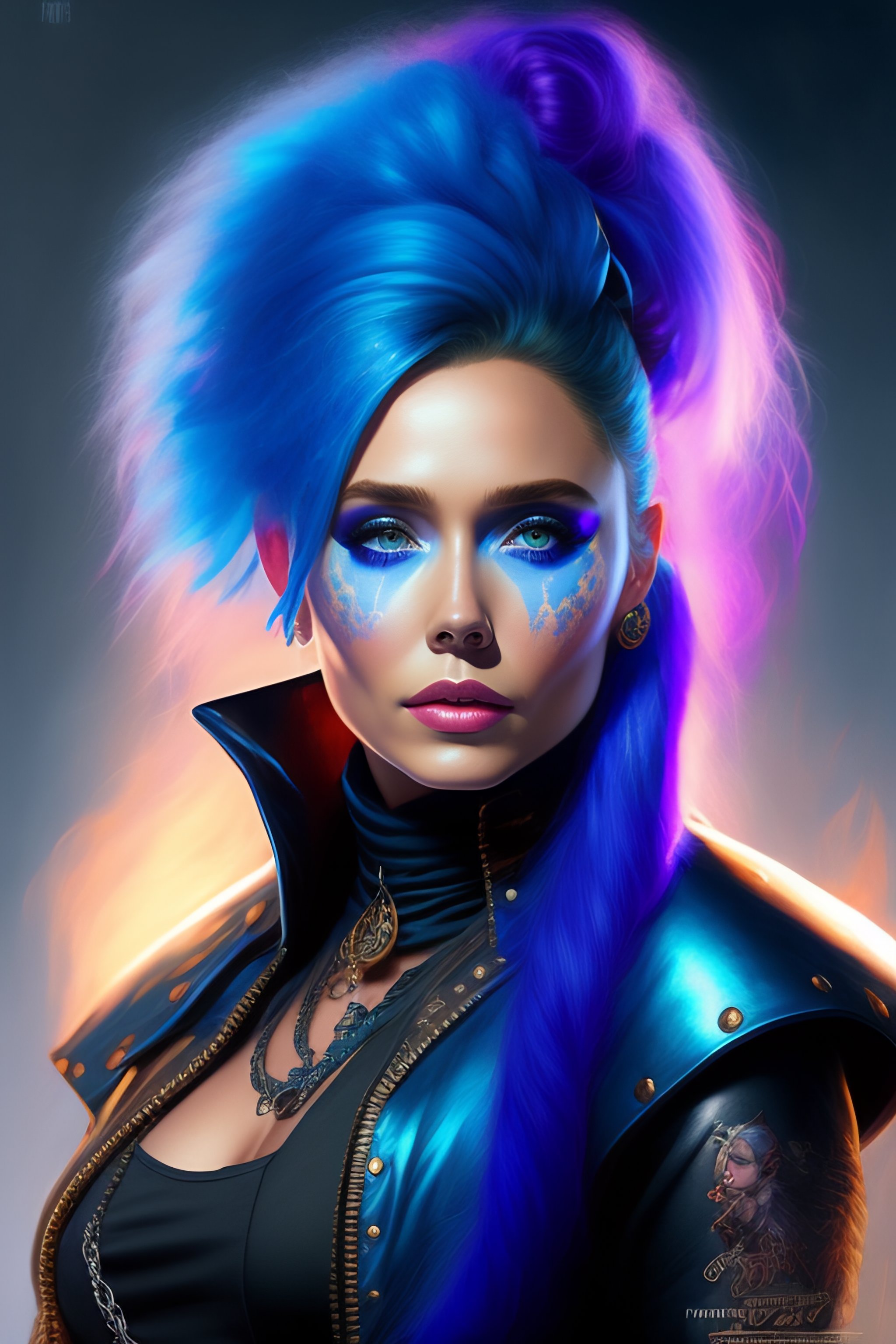 Lexica - Elizabeth olsen as League of Legends Portrait of JINX The ...