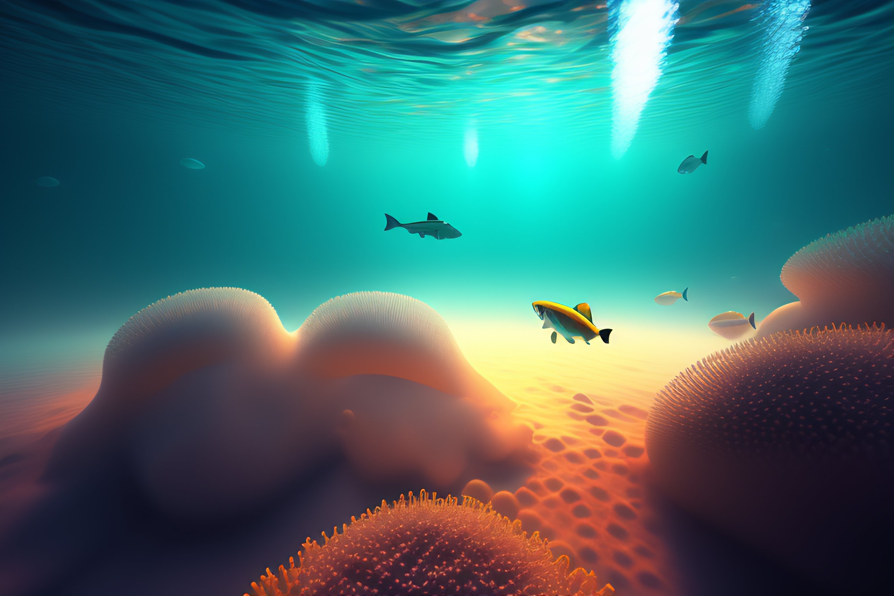 Lexica - Organic cellular molecular underwater environment with viruses ...