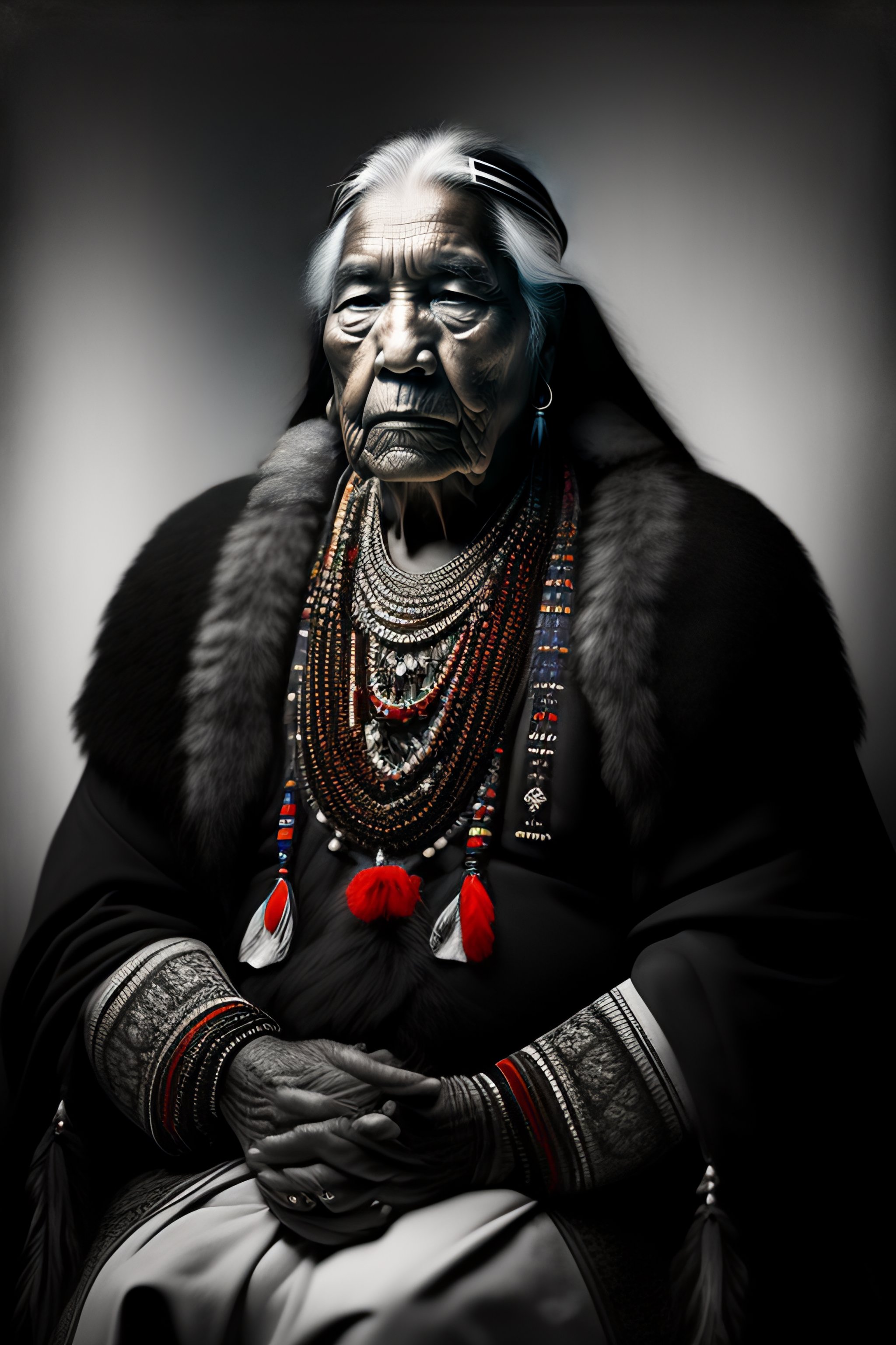 Lexica - Stoic native american elder in a rembrandt style with ...