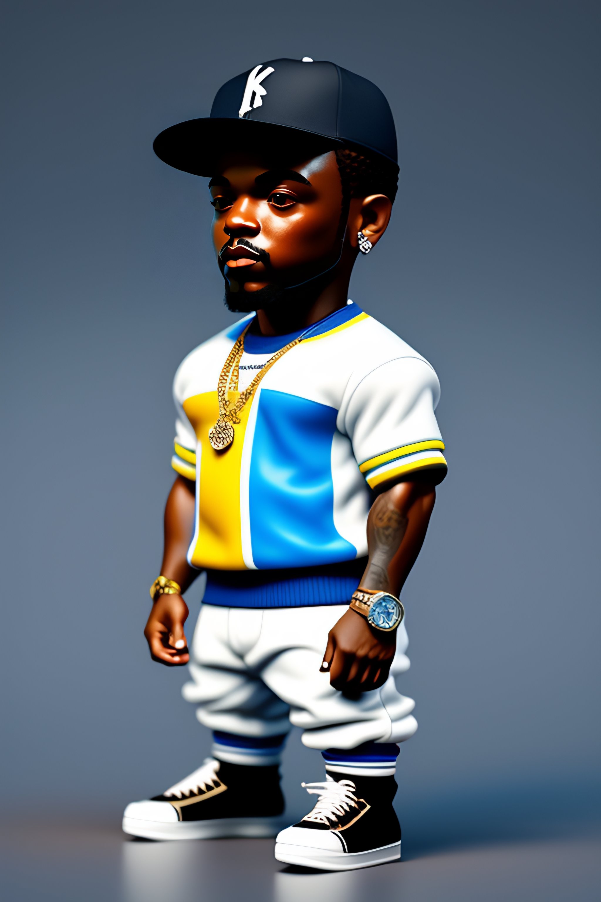 Lexica - Full body 3d render of funko pop rap artists, rapper Kendrick ...