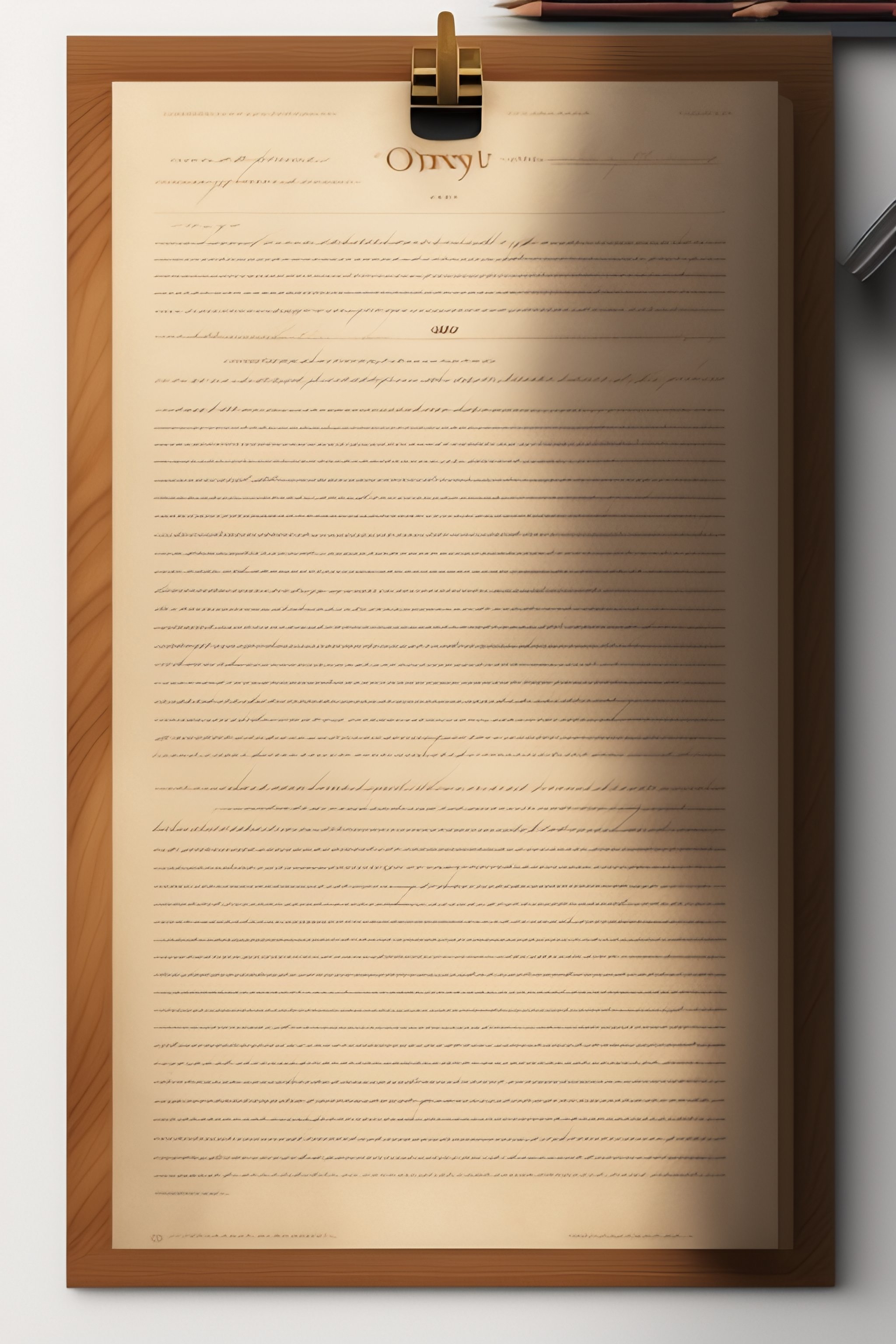 Lexica - Old scroll of papyrus open on a table, with pencil sketches ...