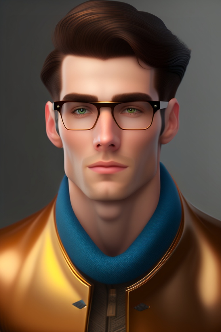 Lexica - Adventurous adam, small scar on cheek, slight myopia, large ...