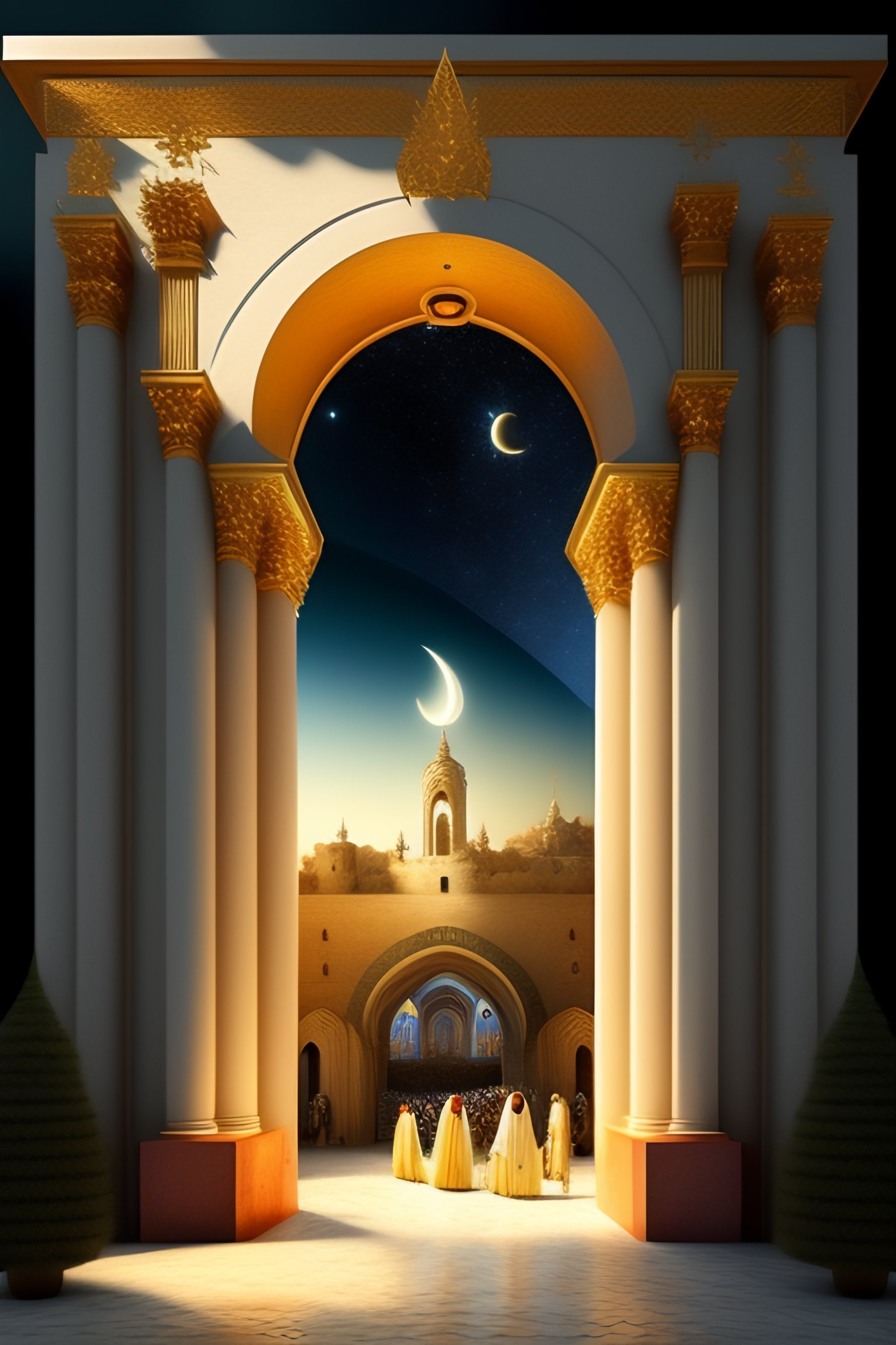 Lexica - Adoration of the Kings of the East at the portal of Bethlehem ...