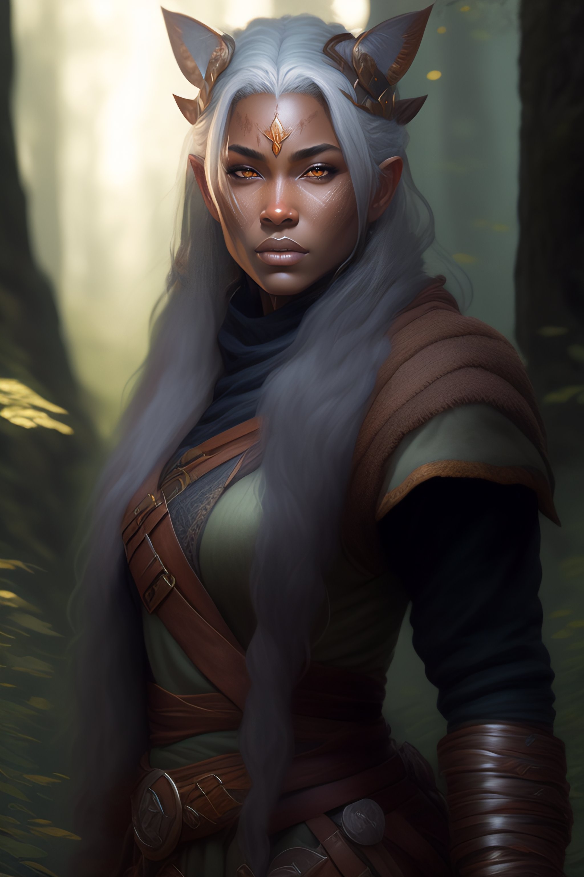 Lexica - A short female, dwarf, druid, gray hair, battle face scars ...