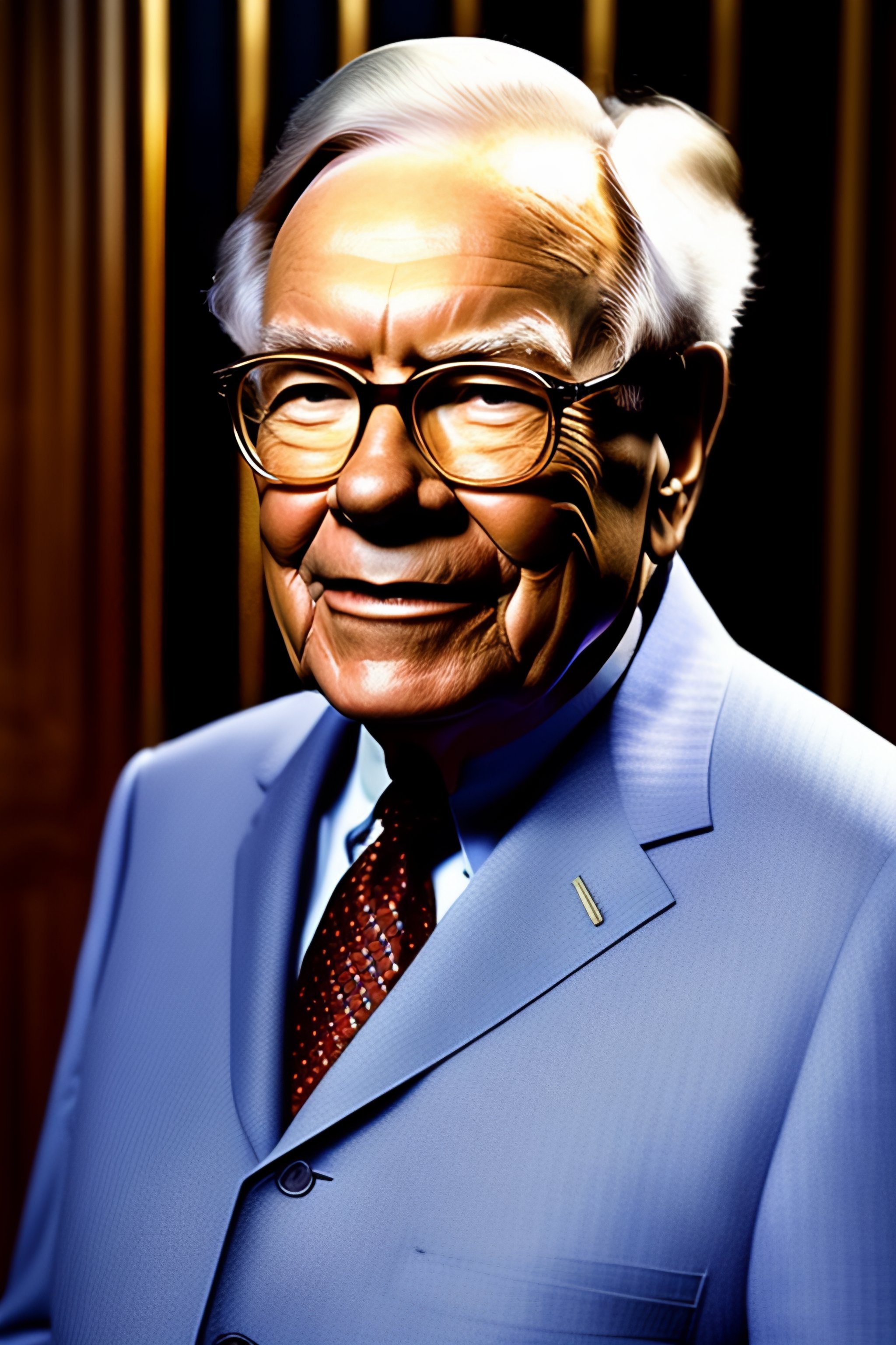 Lexica - Warren buffett wearing modern clothes, inside picture in frame