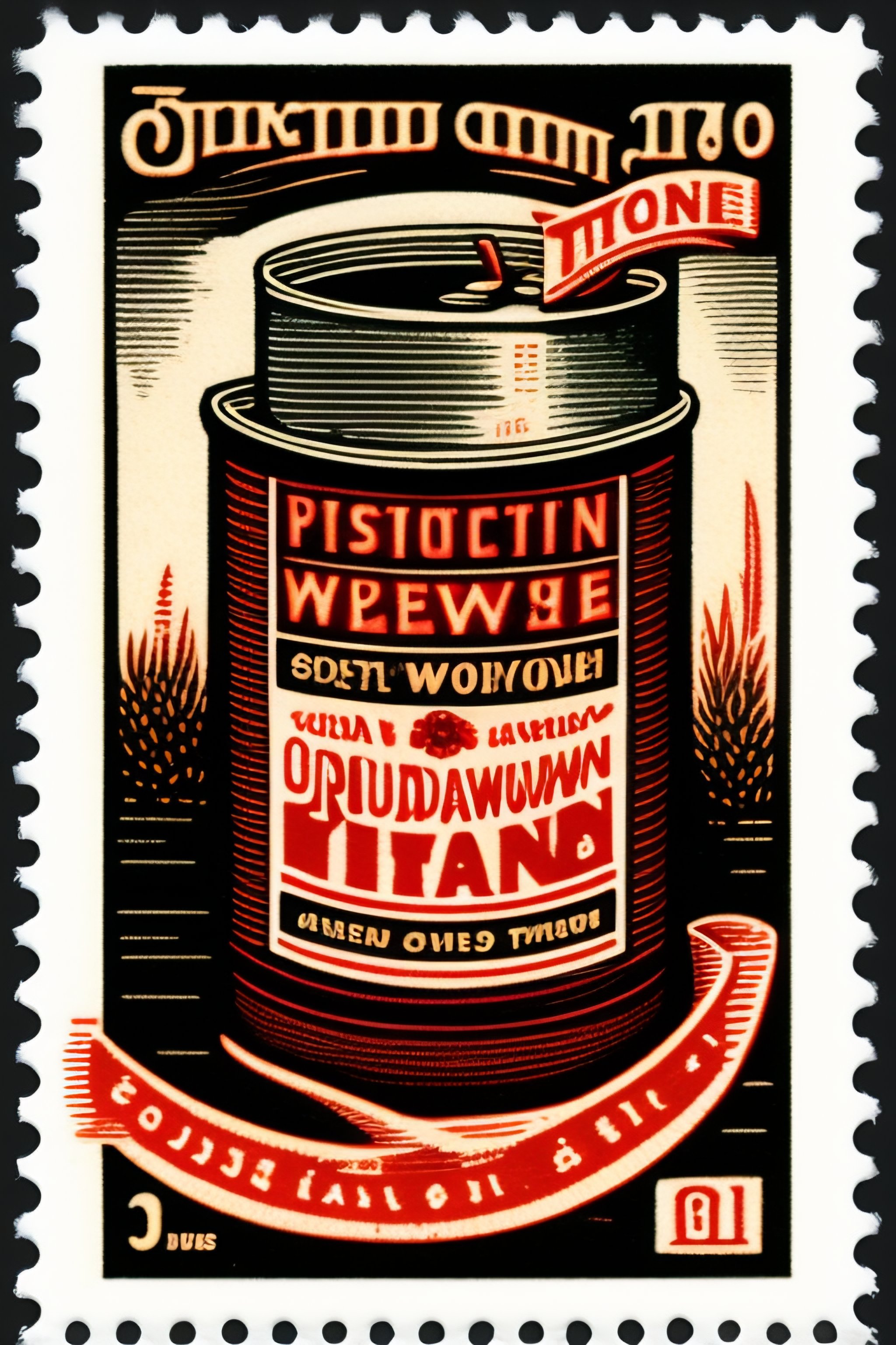 Lexica - Block print of old time Americana hatch show print tuna can ...