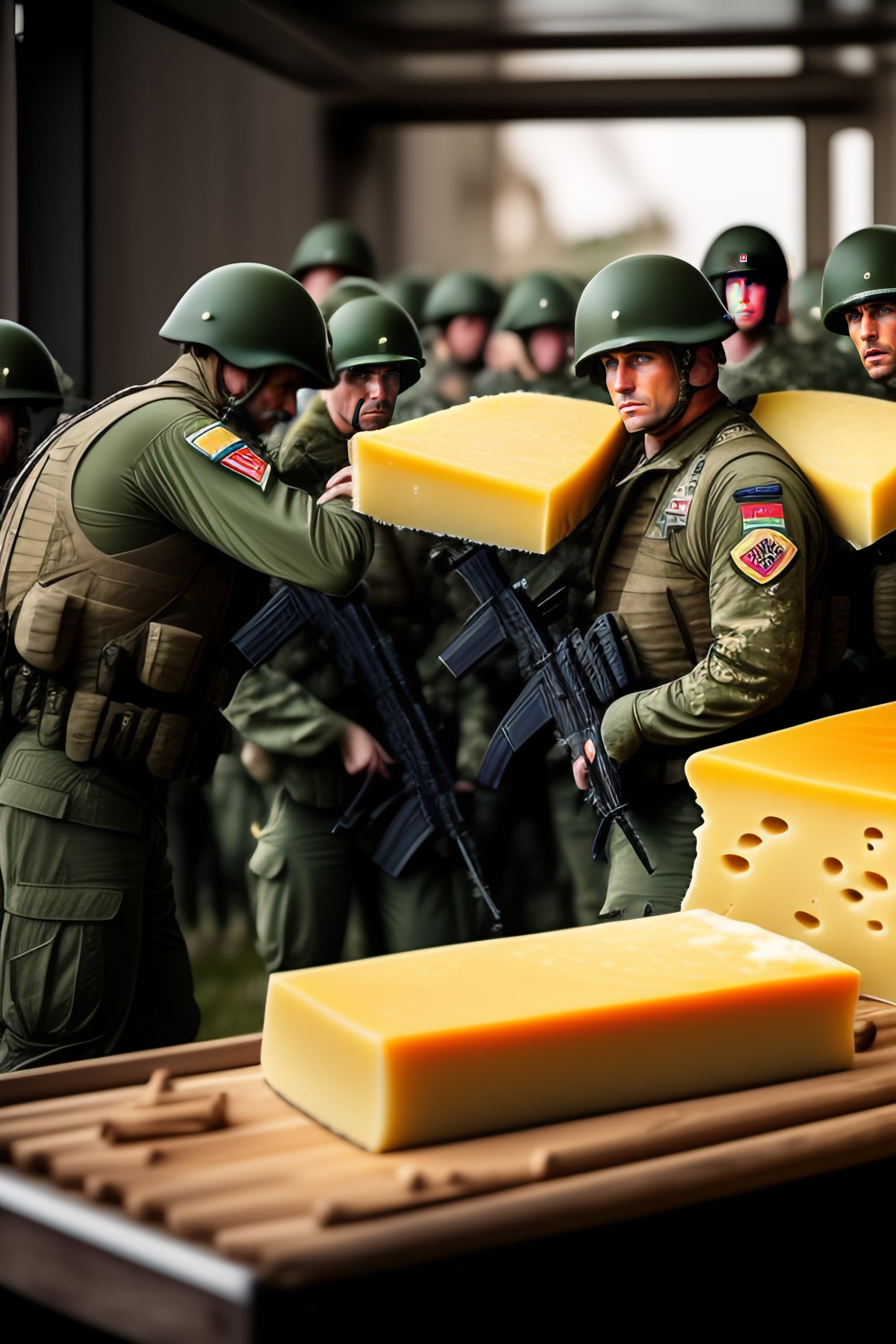 Lexica - Austrian military defending against a cheese invasion