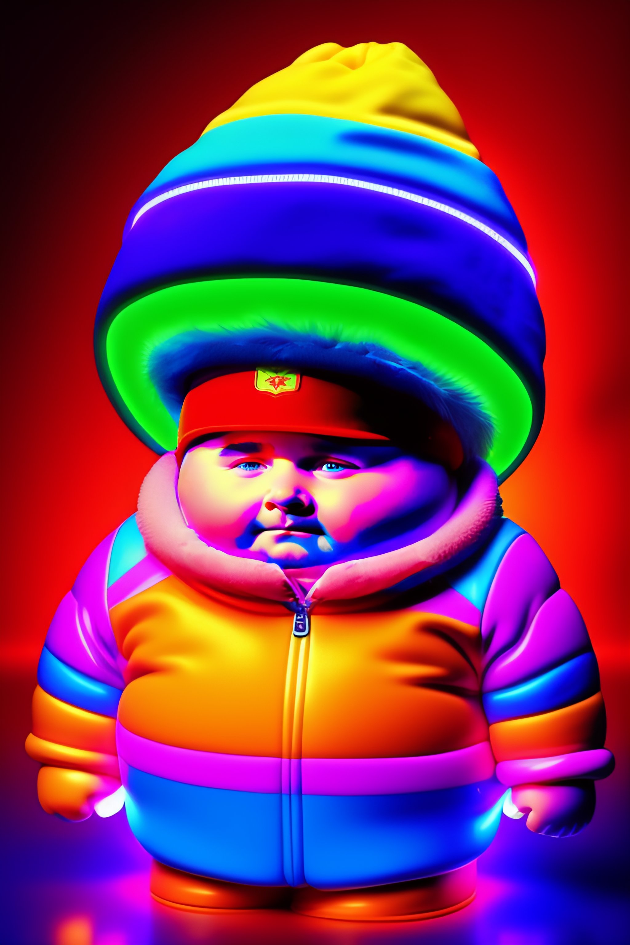 Lexica - Retrowave cartman from south park, neon lights