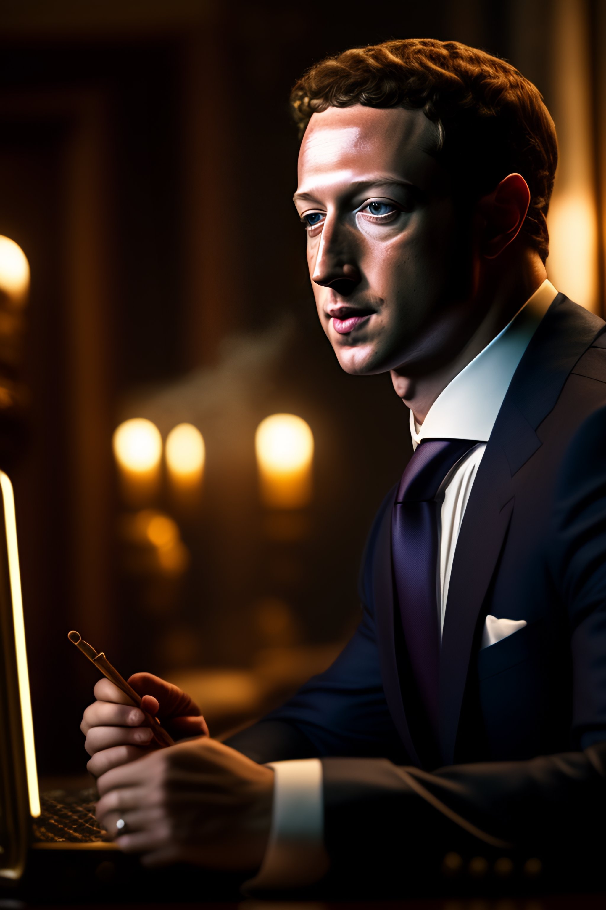 Lexica - Mark Zuckerberg as Calvin Candie in Django Unchained sitting ...