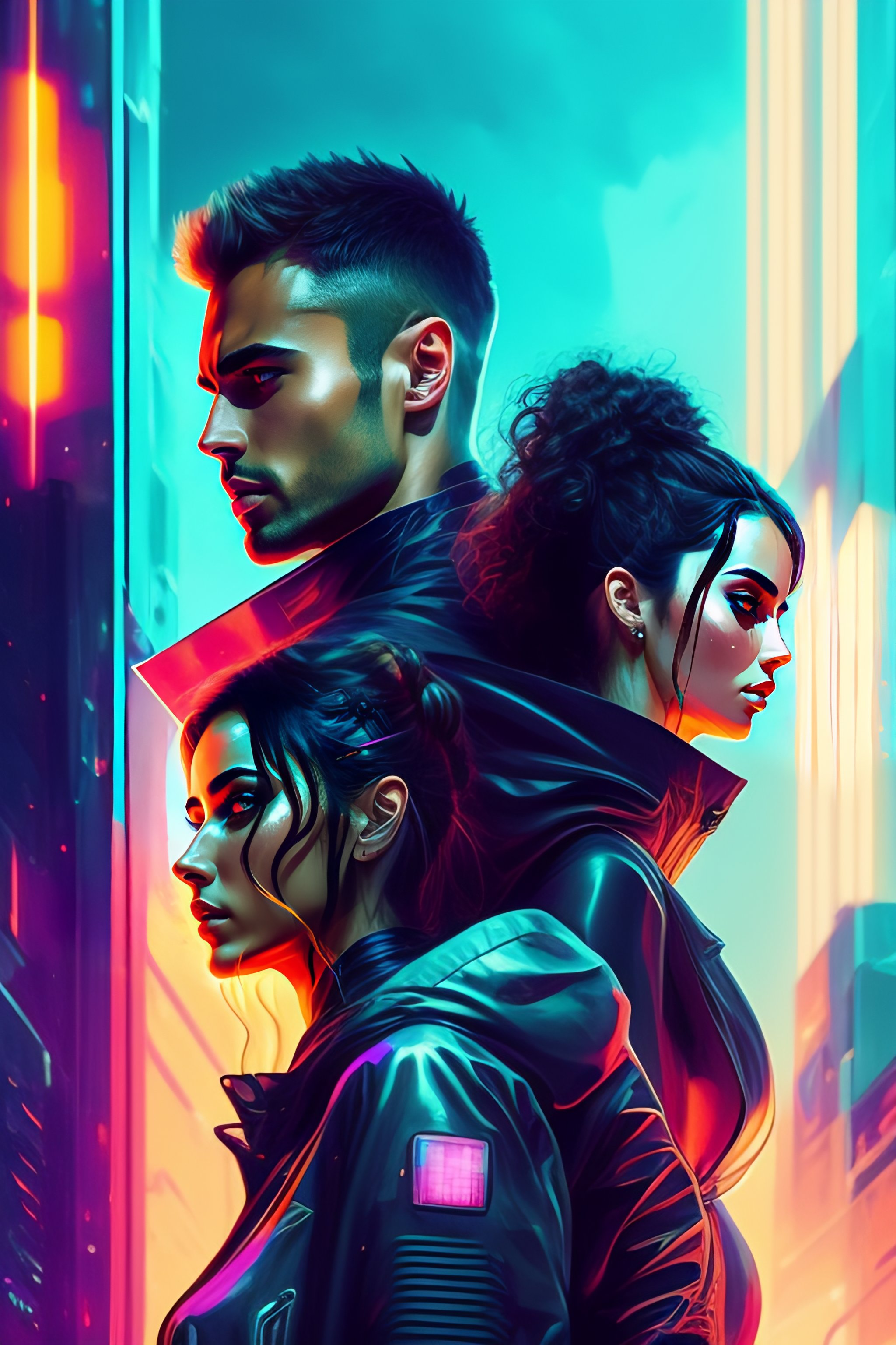 Lexica - Theo james and ana de armas, cyberpunk futuristic neon. by ...