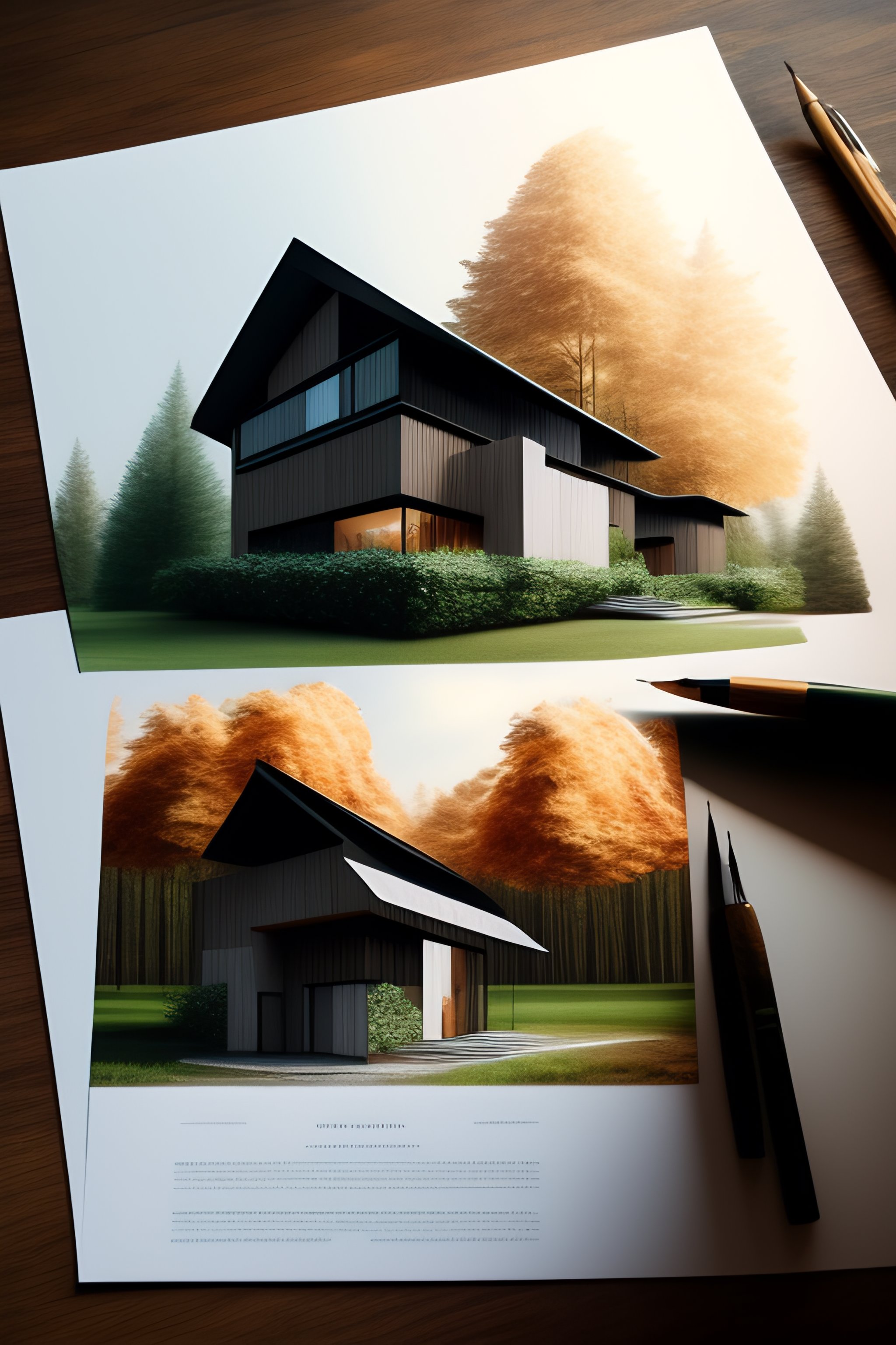 Lexica - Realistic mockup of an unfinished house made on paper, design ...