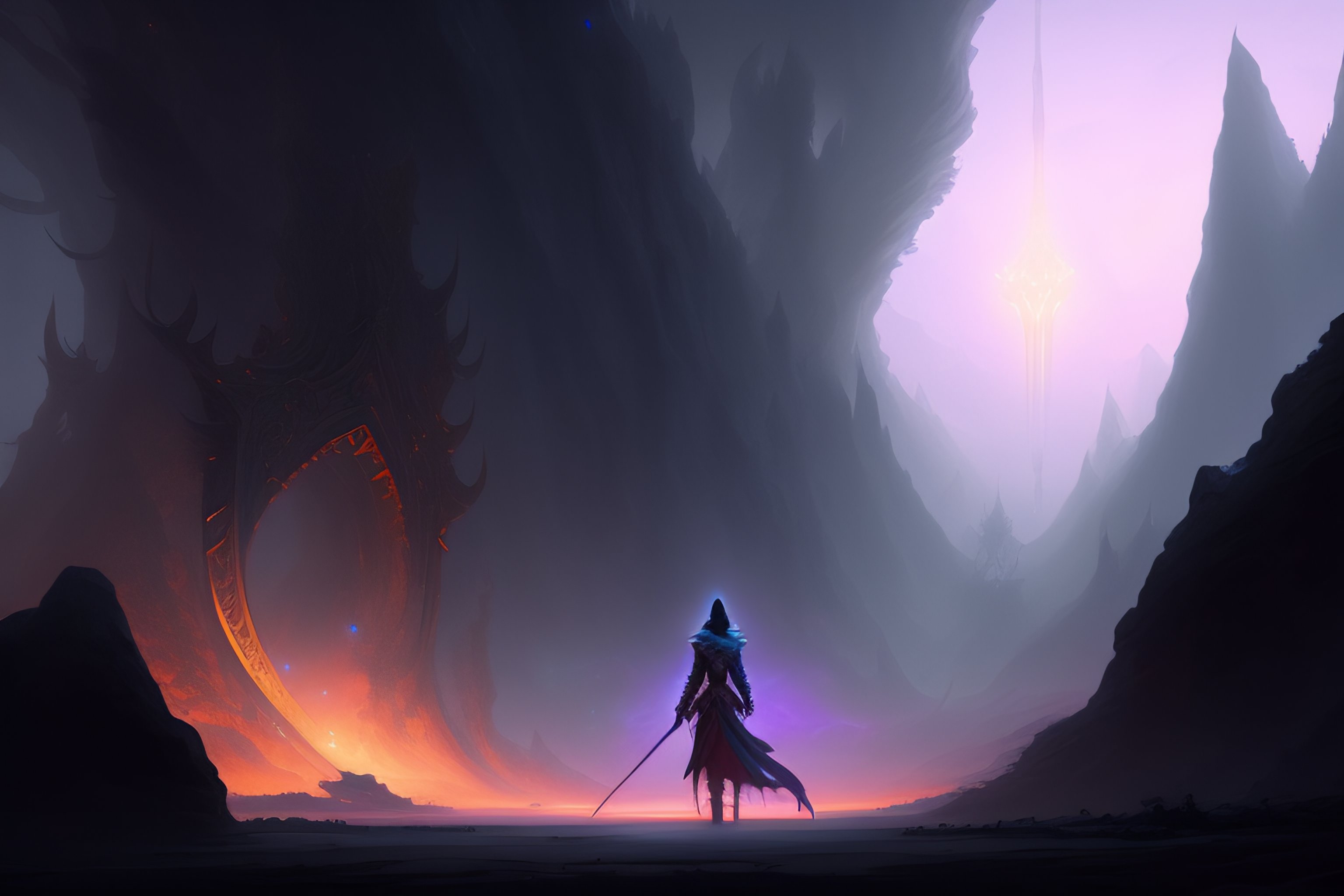 Lexica - Establishing shot of a fantasy spectral archlich with a savage ...