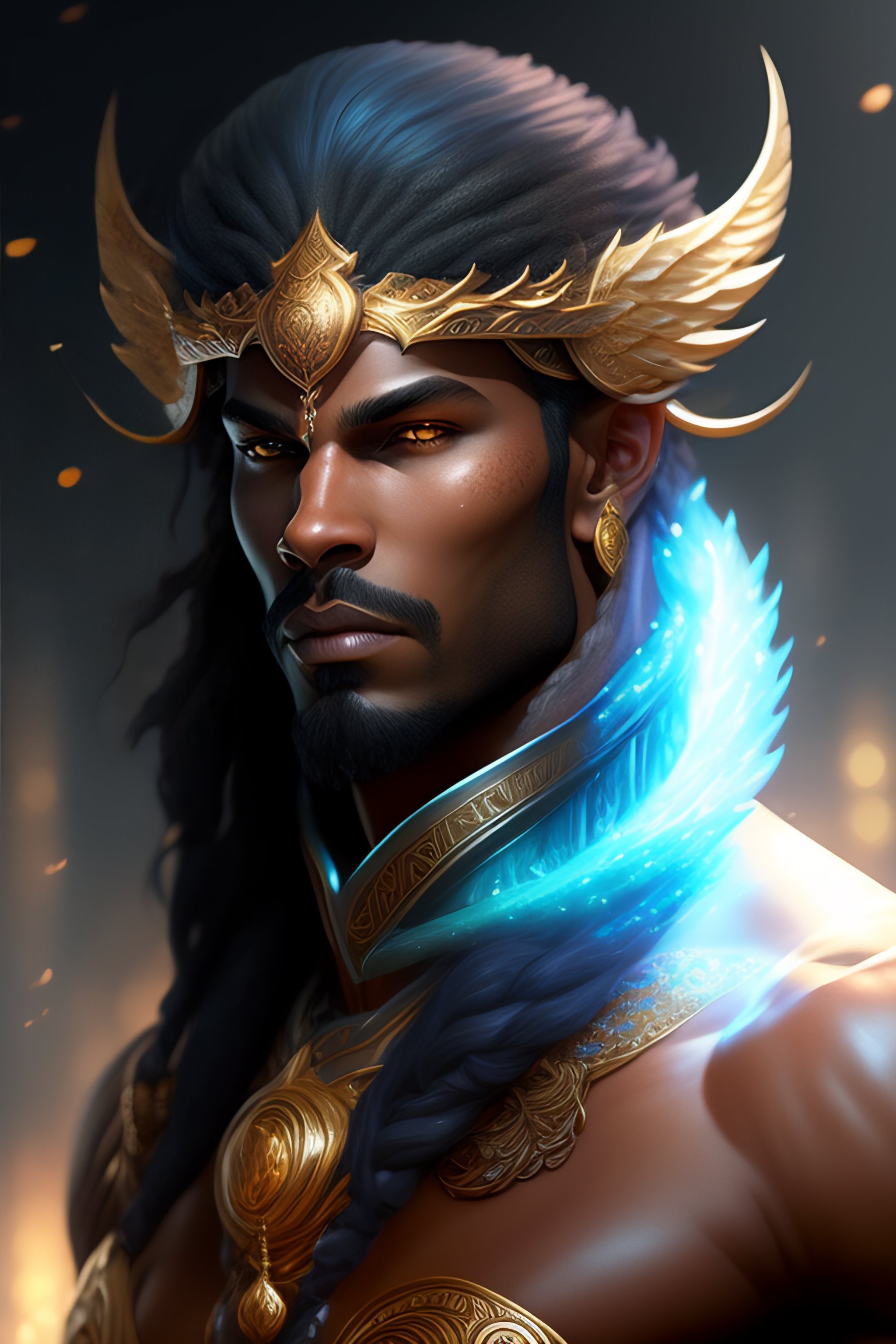 Lexica - Low dressed spartan man male with a cute water elemental ...