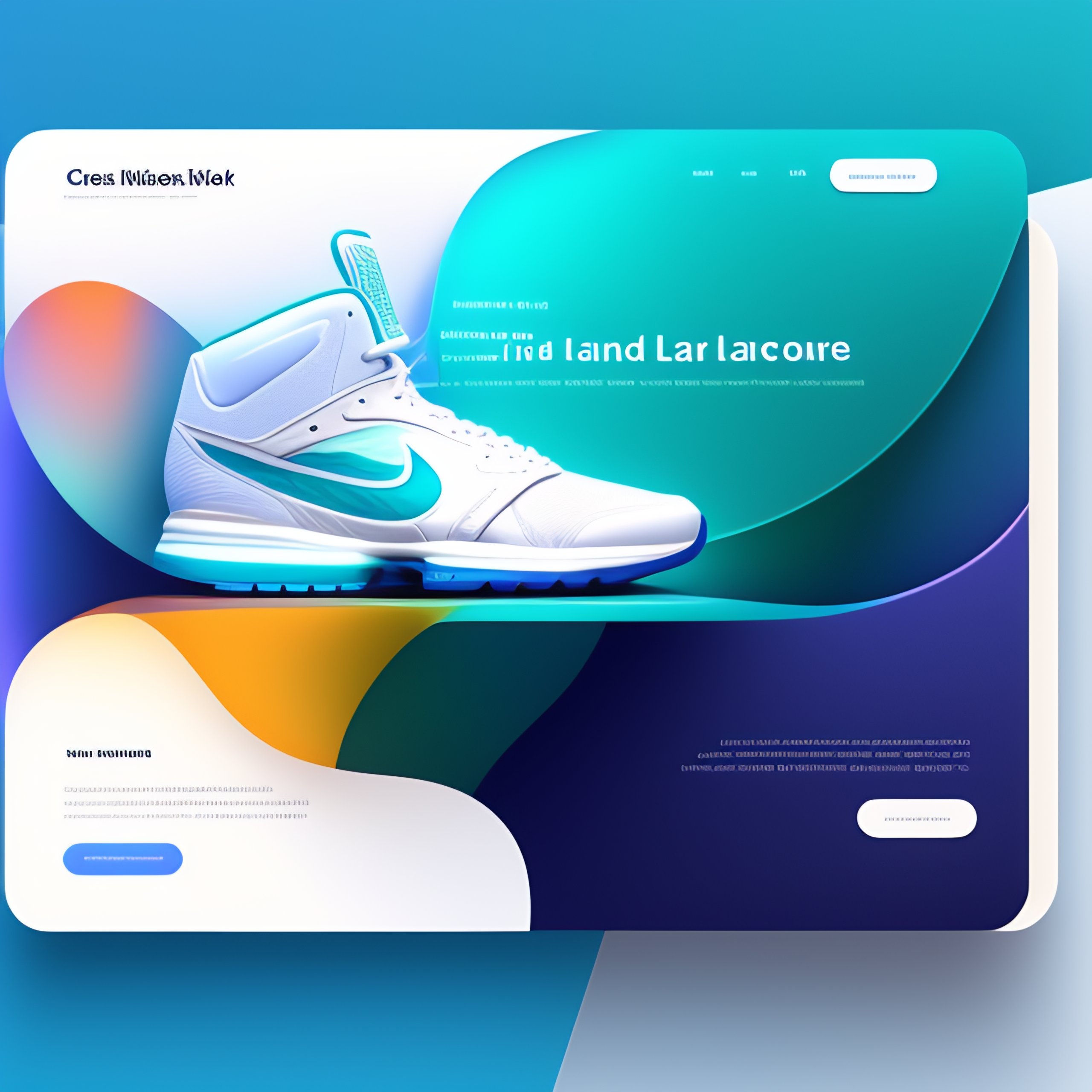 Lexica - Create a landing page hero section for a shoe brand, white ...