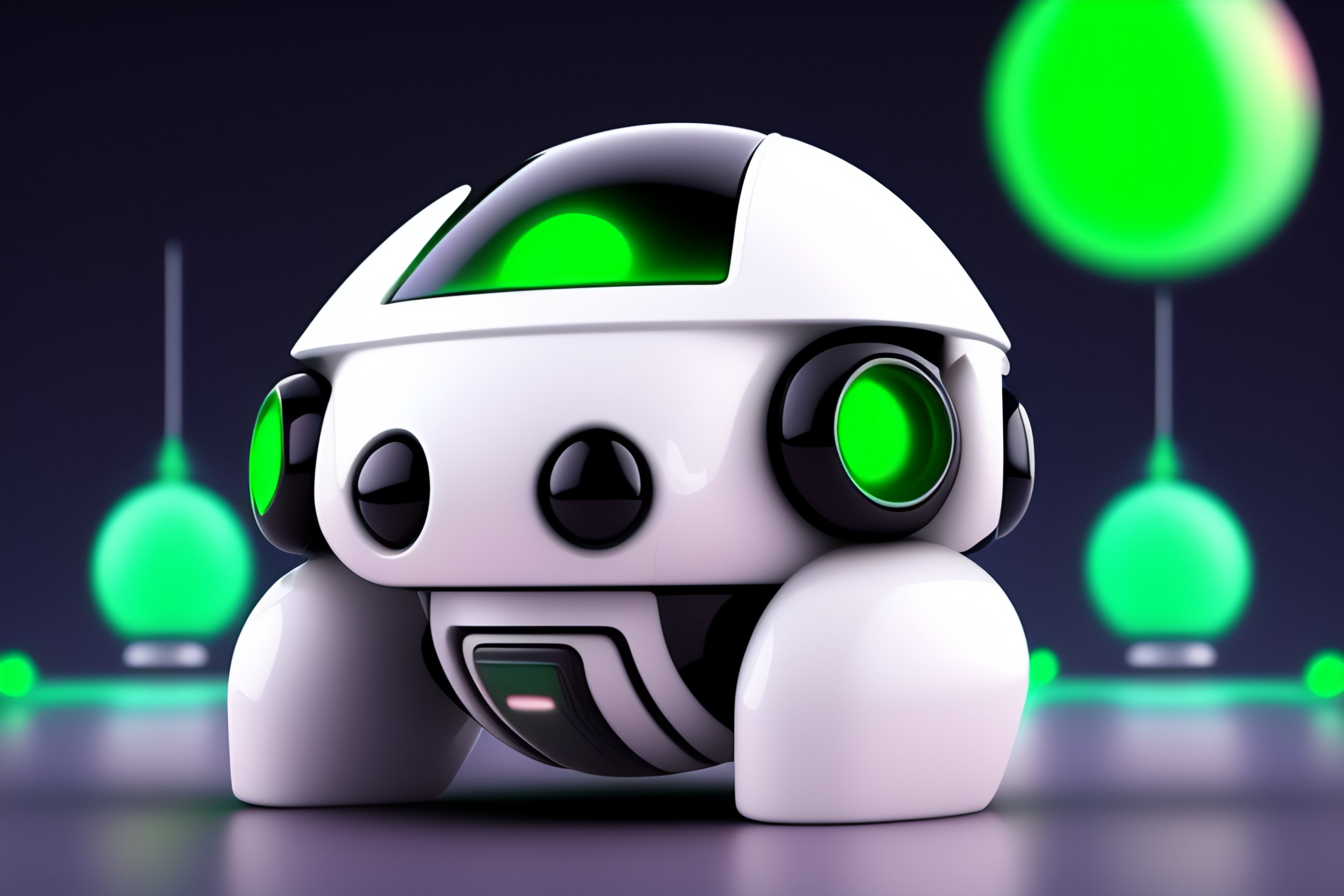 Lexica - White black metallic futuristic biotech cute little Space ...