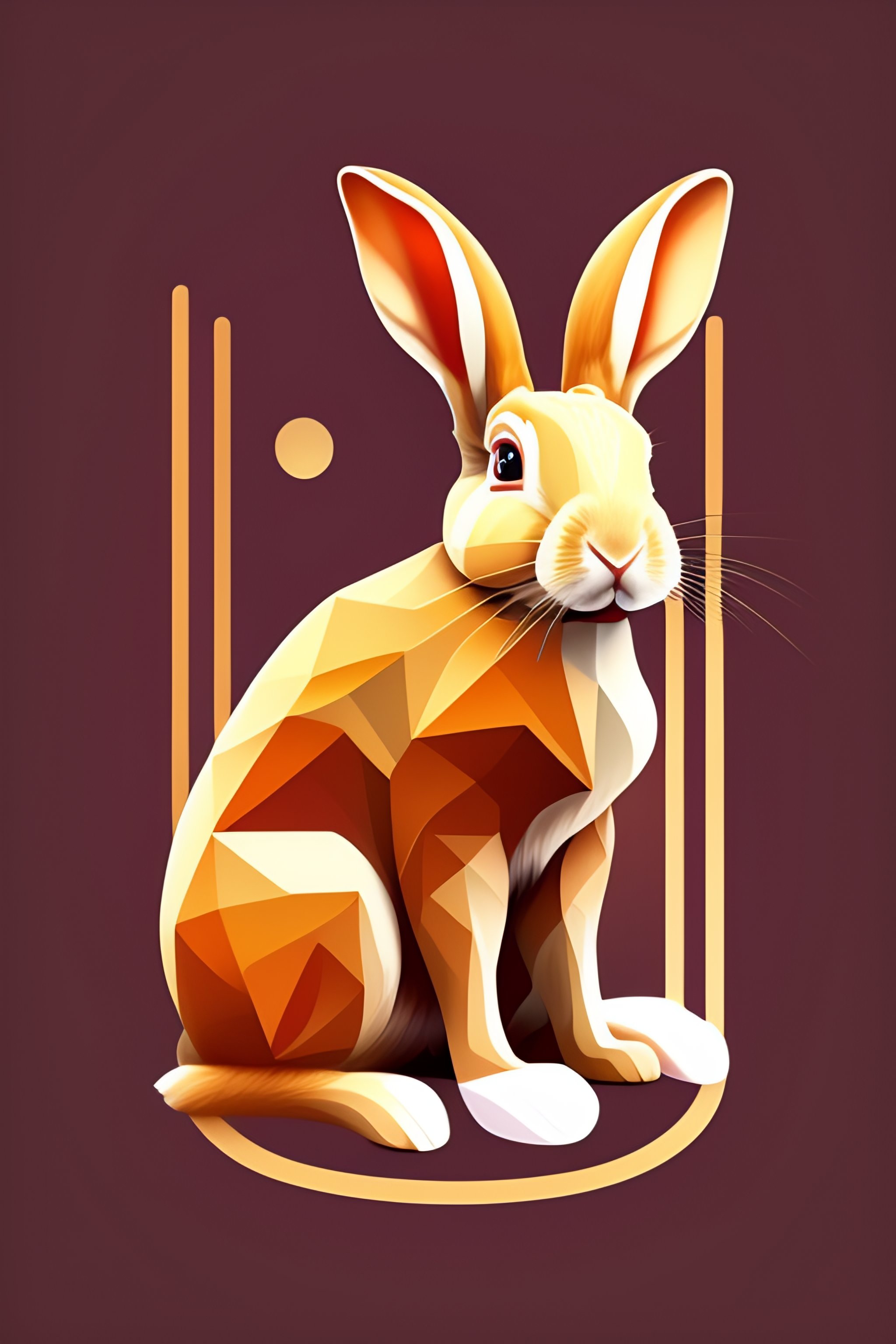 Lexica - Rabbit vector in geometric shape