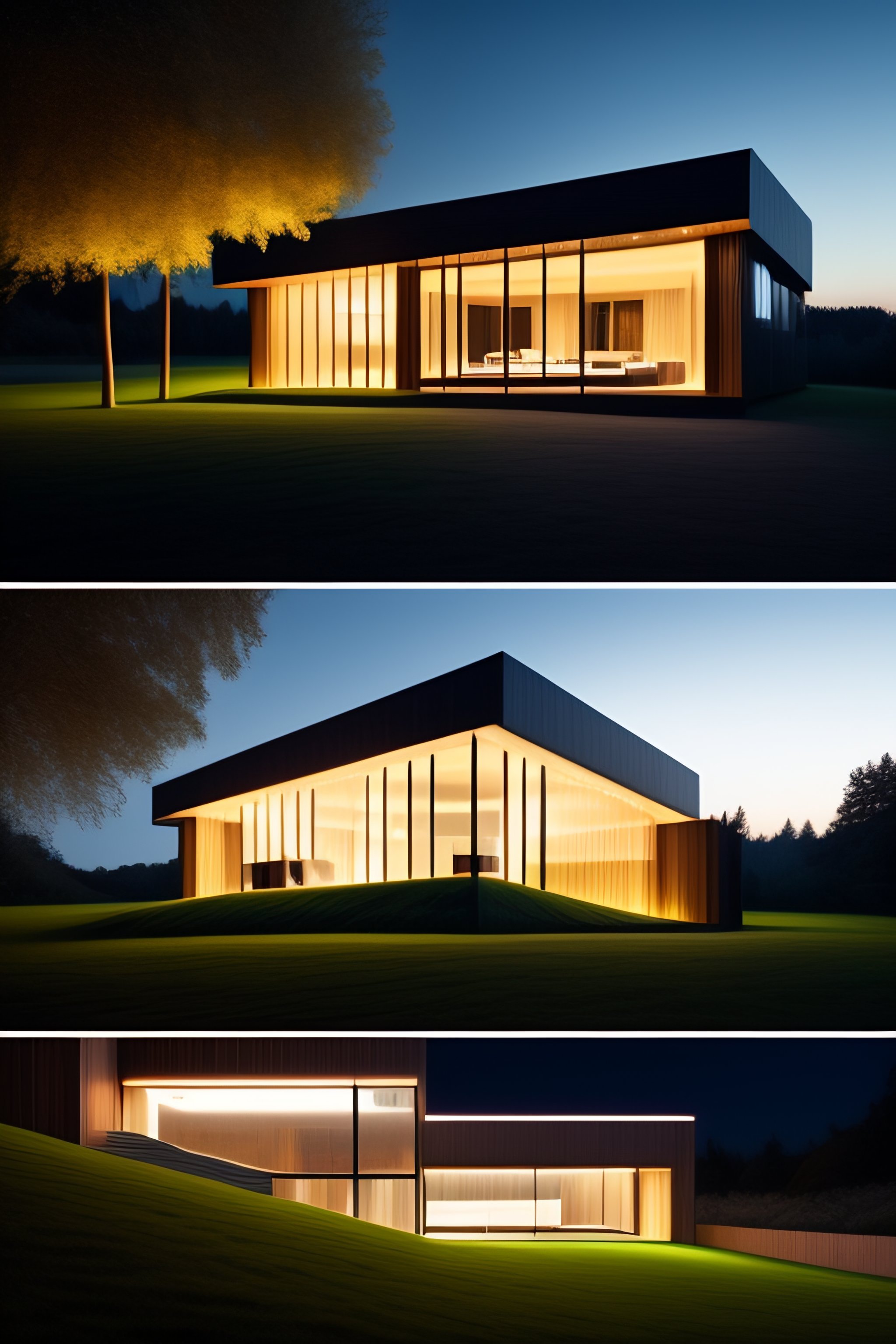 Lexica - A luxury house surrounded by LED lights
