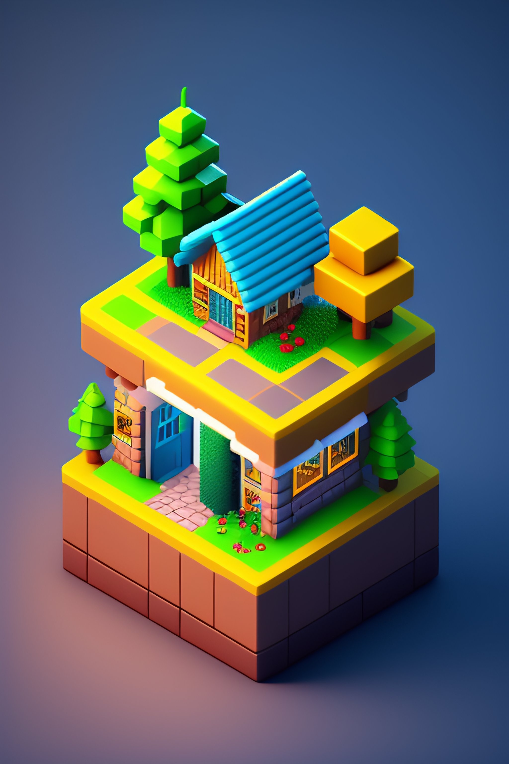 Lexica - Detailed isometric real estate, pixel art, c4d, full focus ...