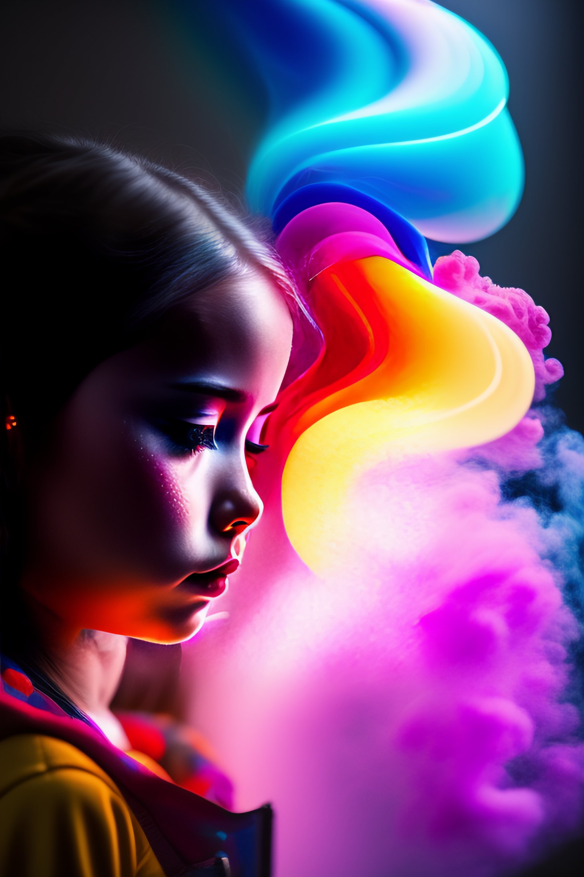 Rainbow Smoke Girl