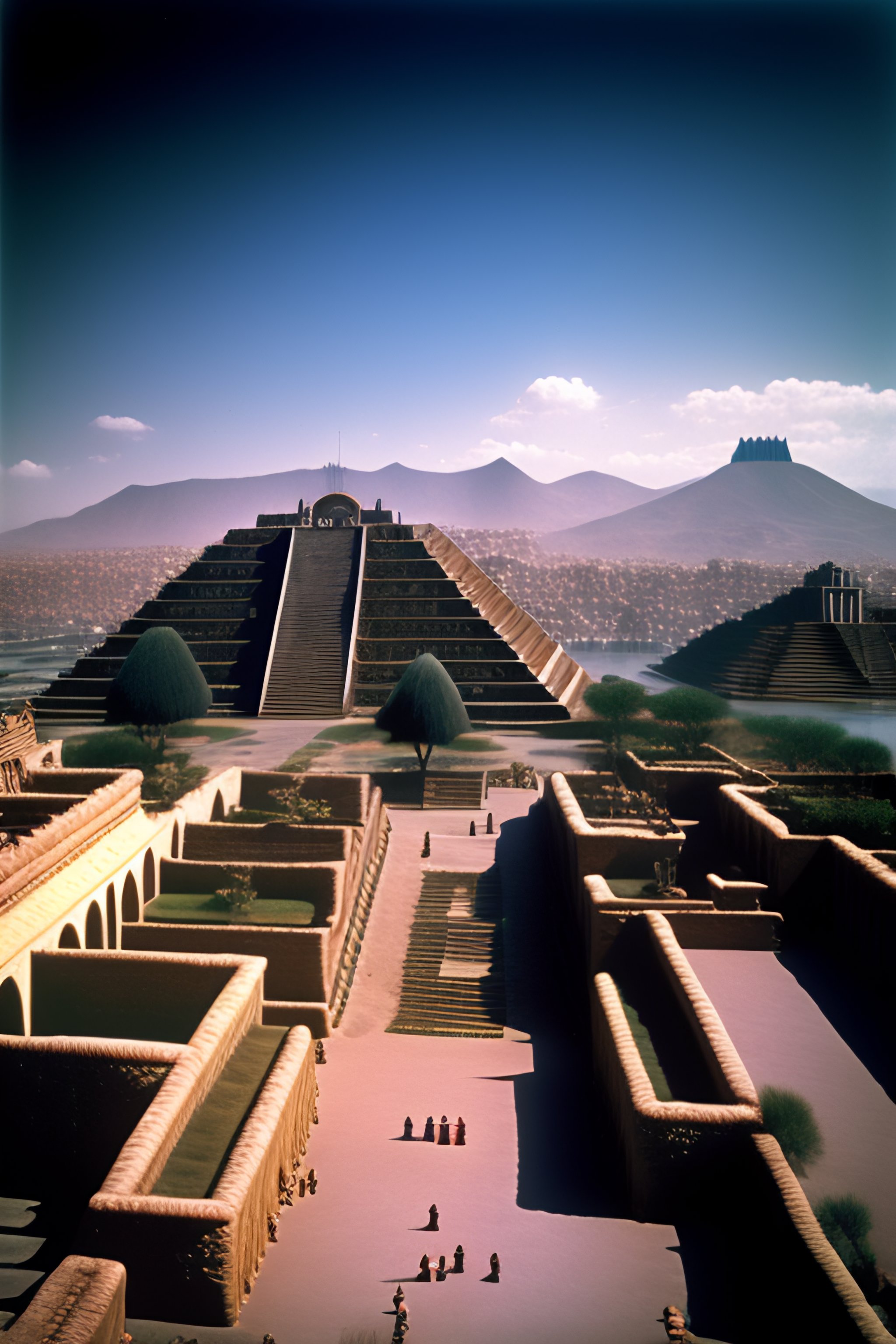 Lexica - Aztec city of Tenochtitlan, captured in a sweeping and grand ...