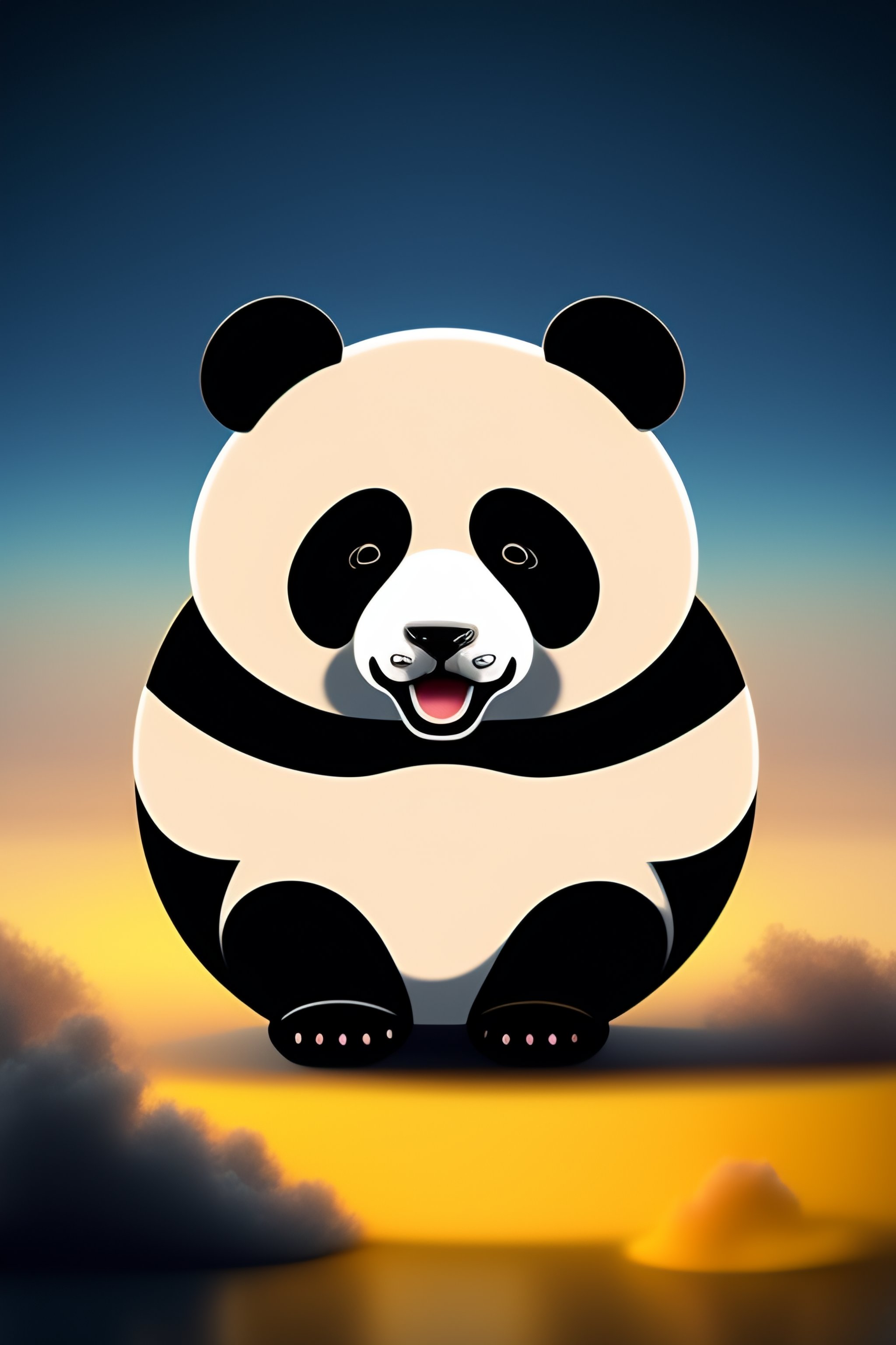 Lexica - Angry panda cloud cloudy LOGO