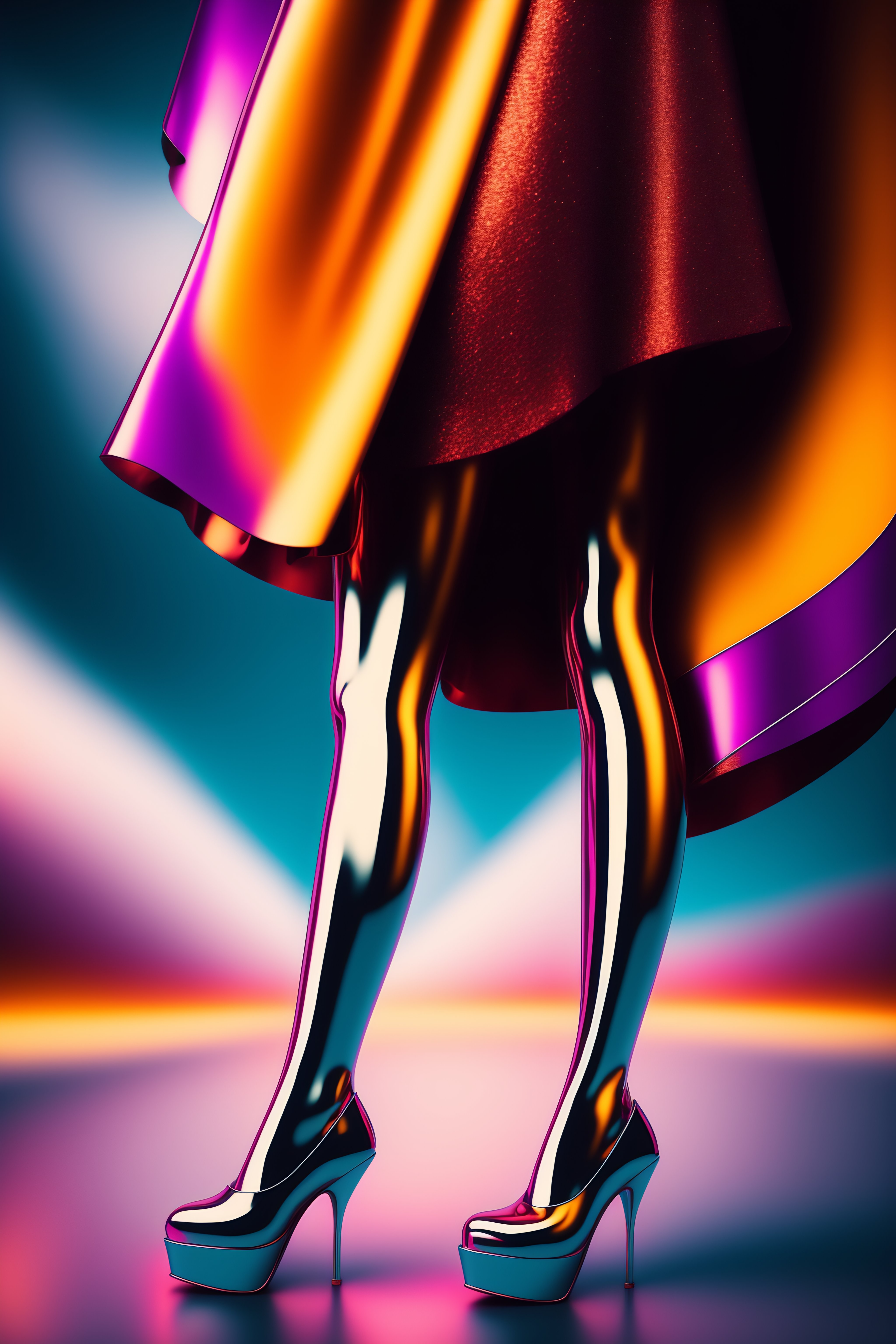 Lexica - Ultra hd! Realistic! abstract, edgy girl's legs, platform ...