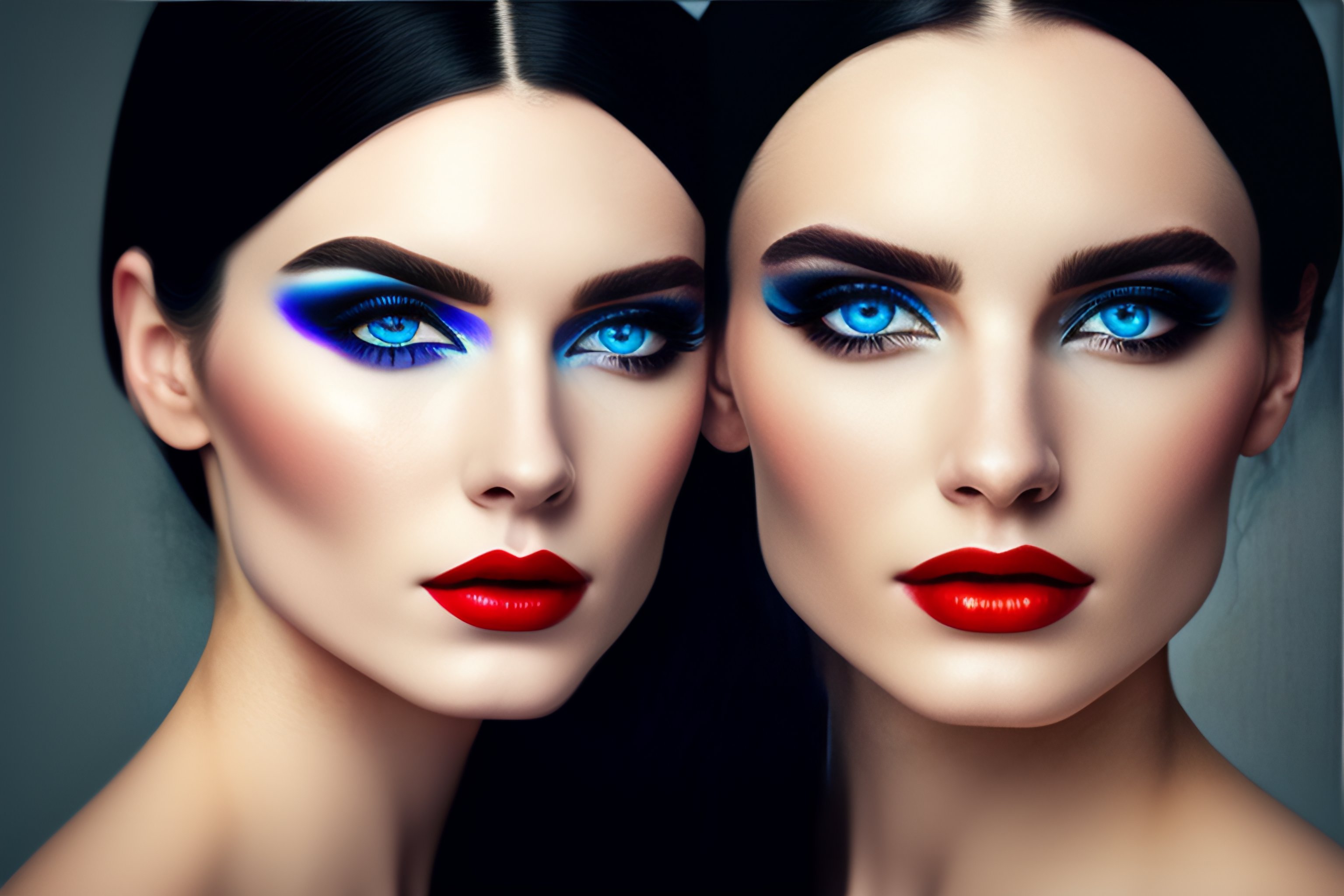 Lexica - A portrait of a beautiful white girl, long straight raven ...