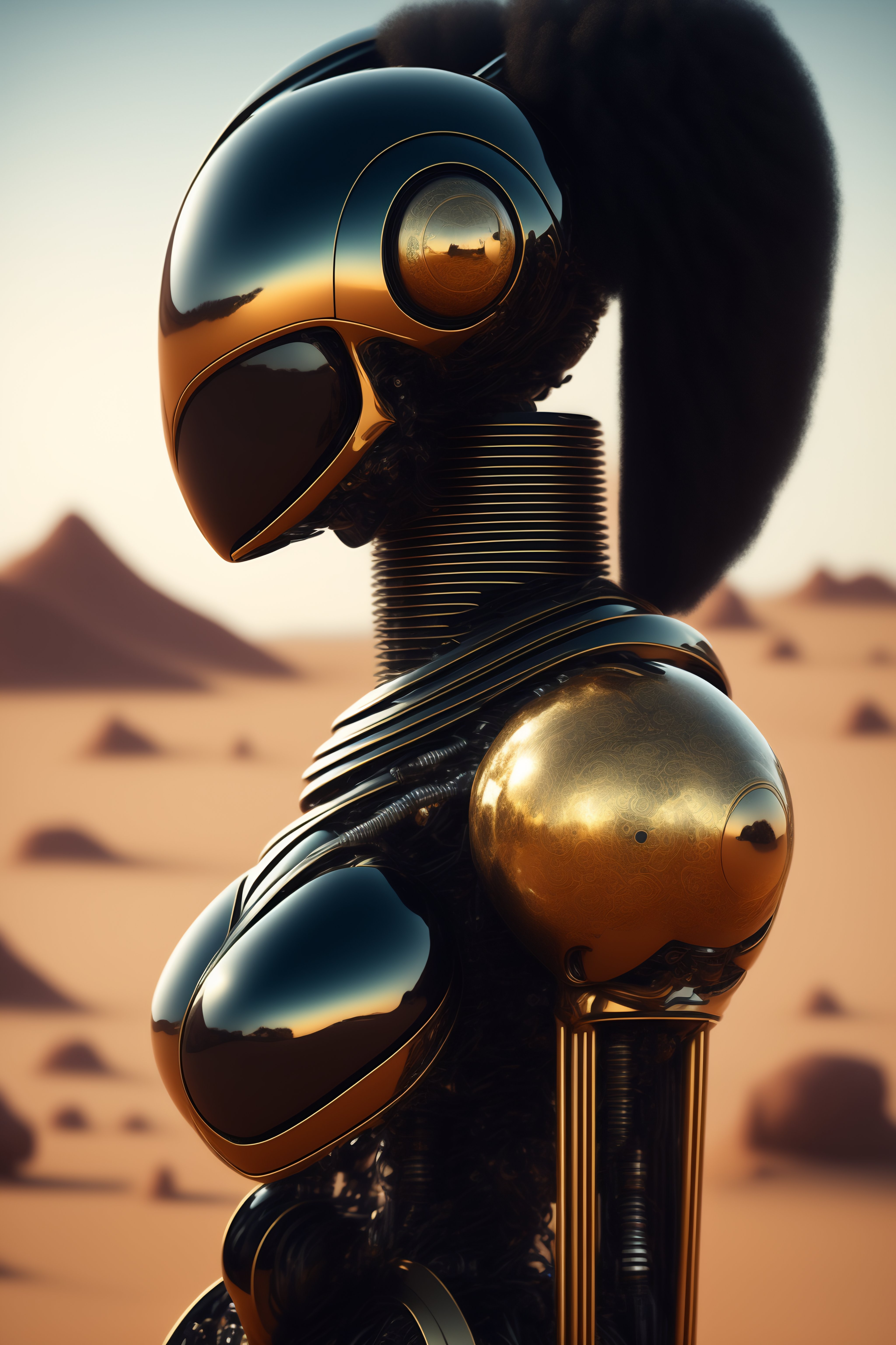 Lexica - True alien, african ultra realistic, robot, portrait