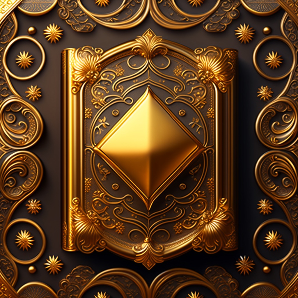 Lexica - Golden magic book cover, highly detailed, intricate design