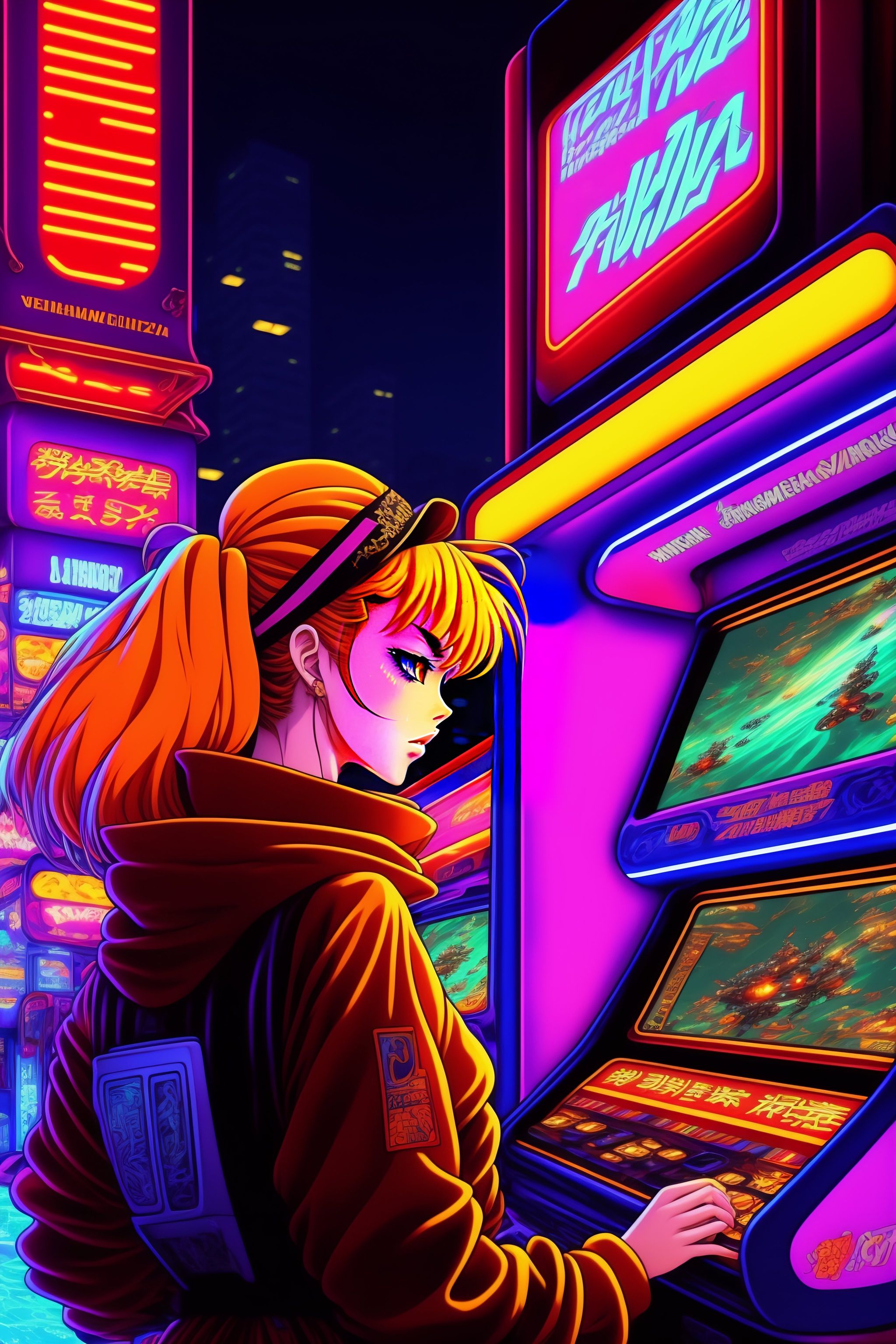 Lexica - Vintage 90's anime style environmental wide shot of a chaotic ...