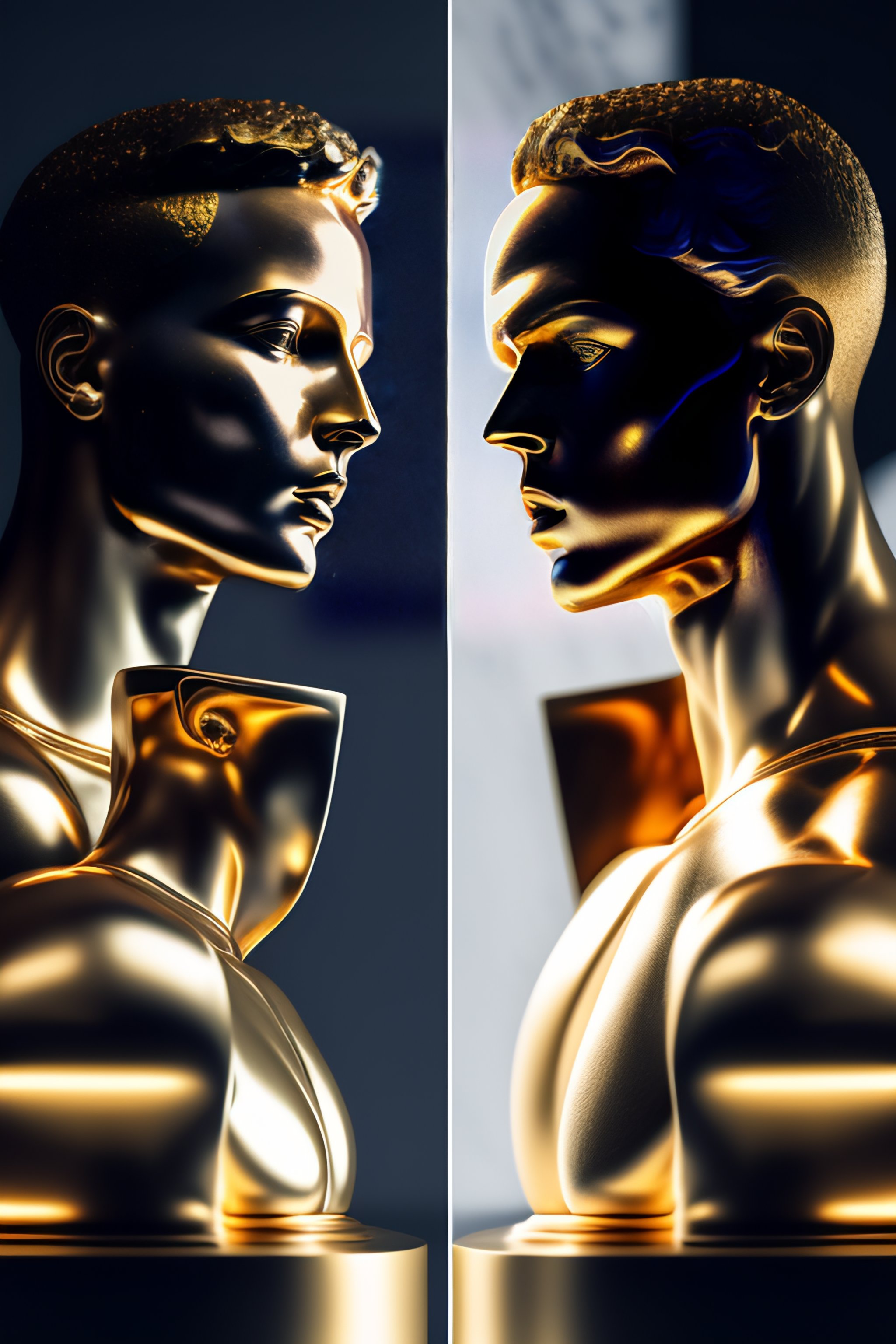 Lexica - A statue made of white marble with gold veins, of steph curry ...