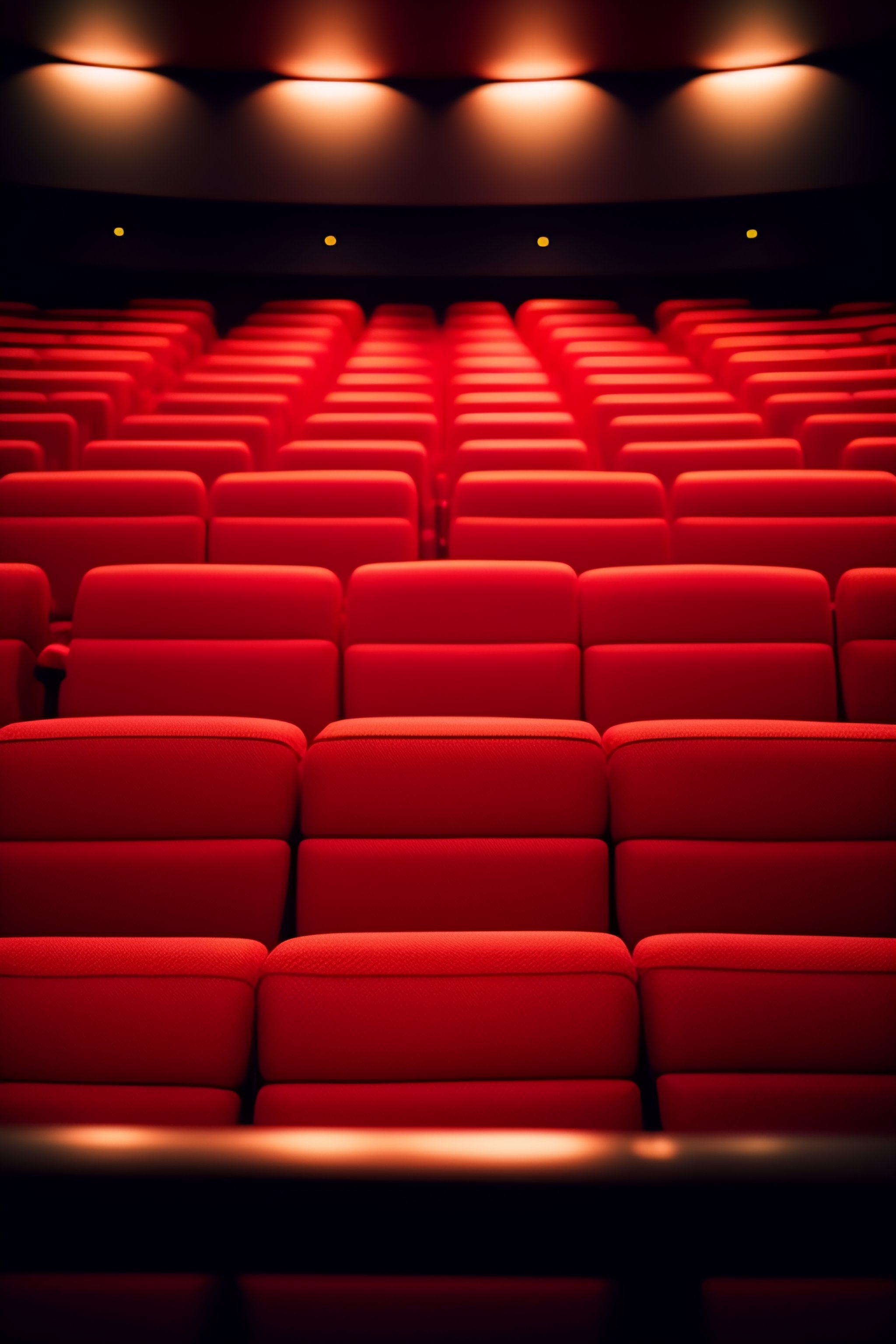 Lexica - Portrait of a man cinephile in a empty movie theater ...