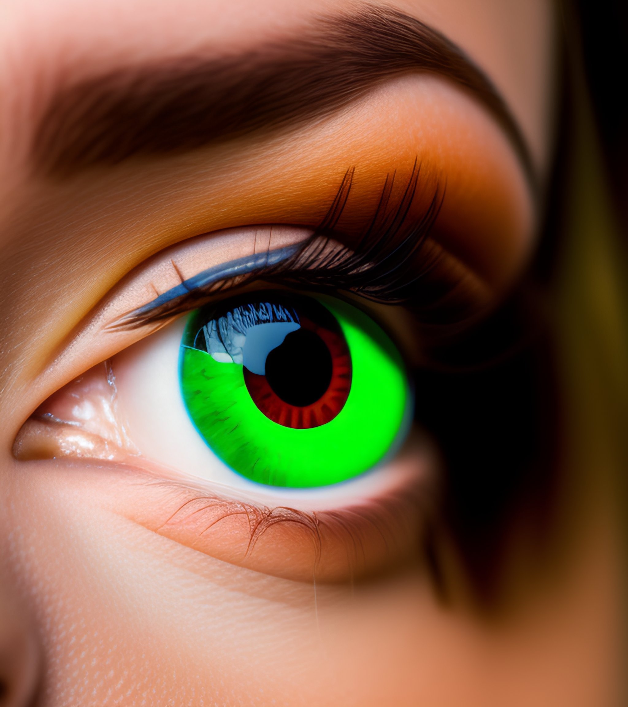 Lexica - Ruby Jim, red hair, one blue eye, one green eye