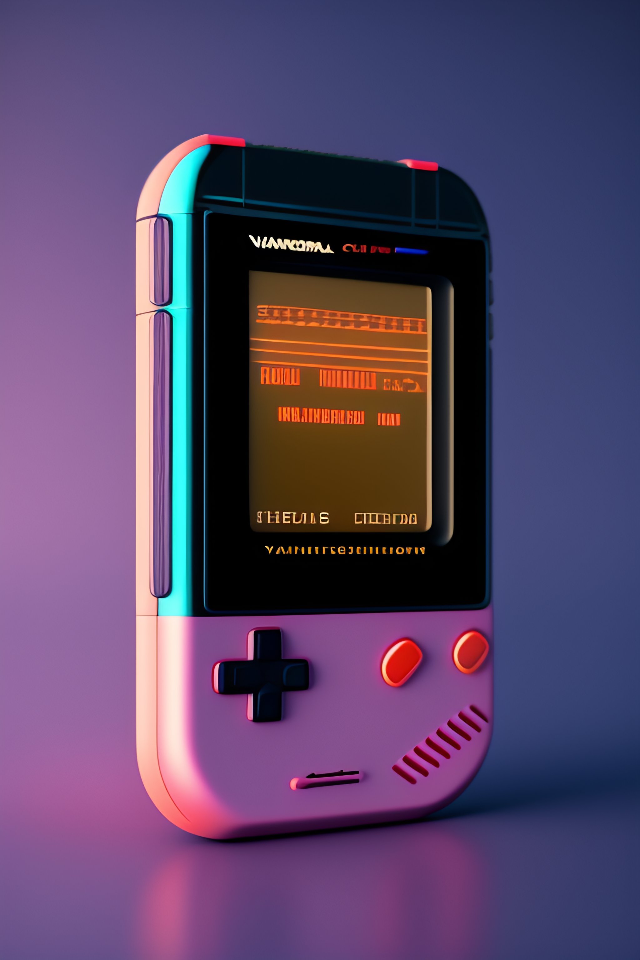 Lexica - Vintage personal handheld nintendo gameboy 1990s, c4d render ...
