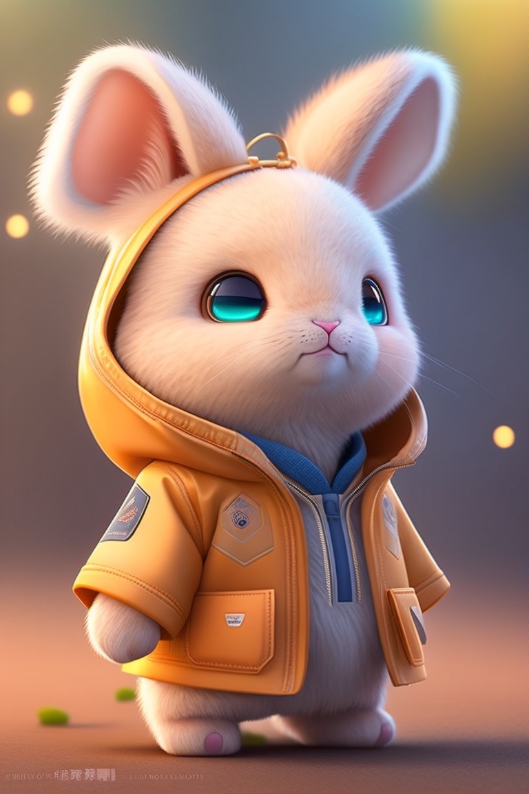 Lexica - Cute and adorable cartoon anthropomorphic rabbit in delivery ...