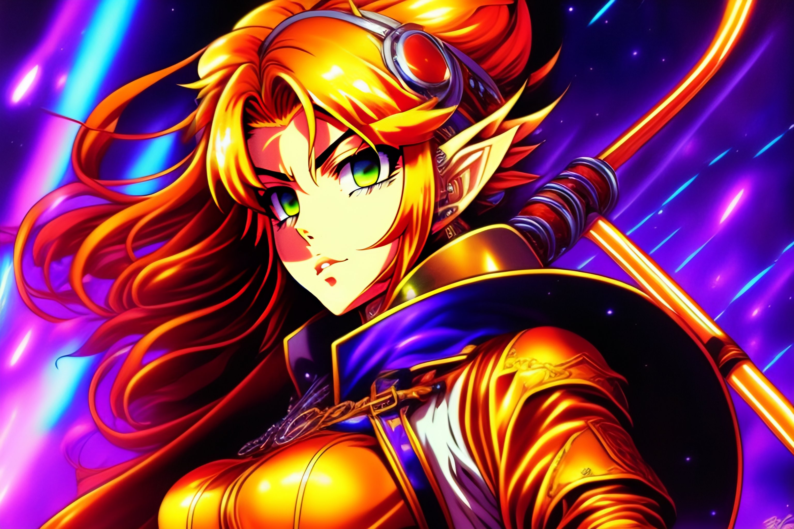 Lexica - Vintage 90's anime style. Link from Zelda Slaying a monster ...