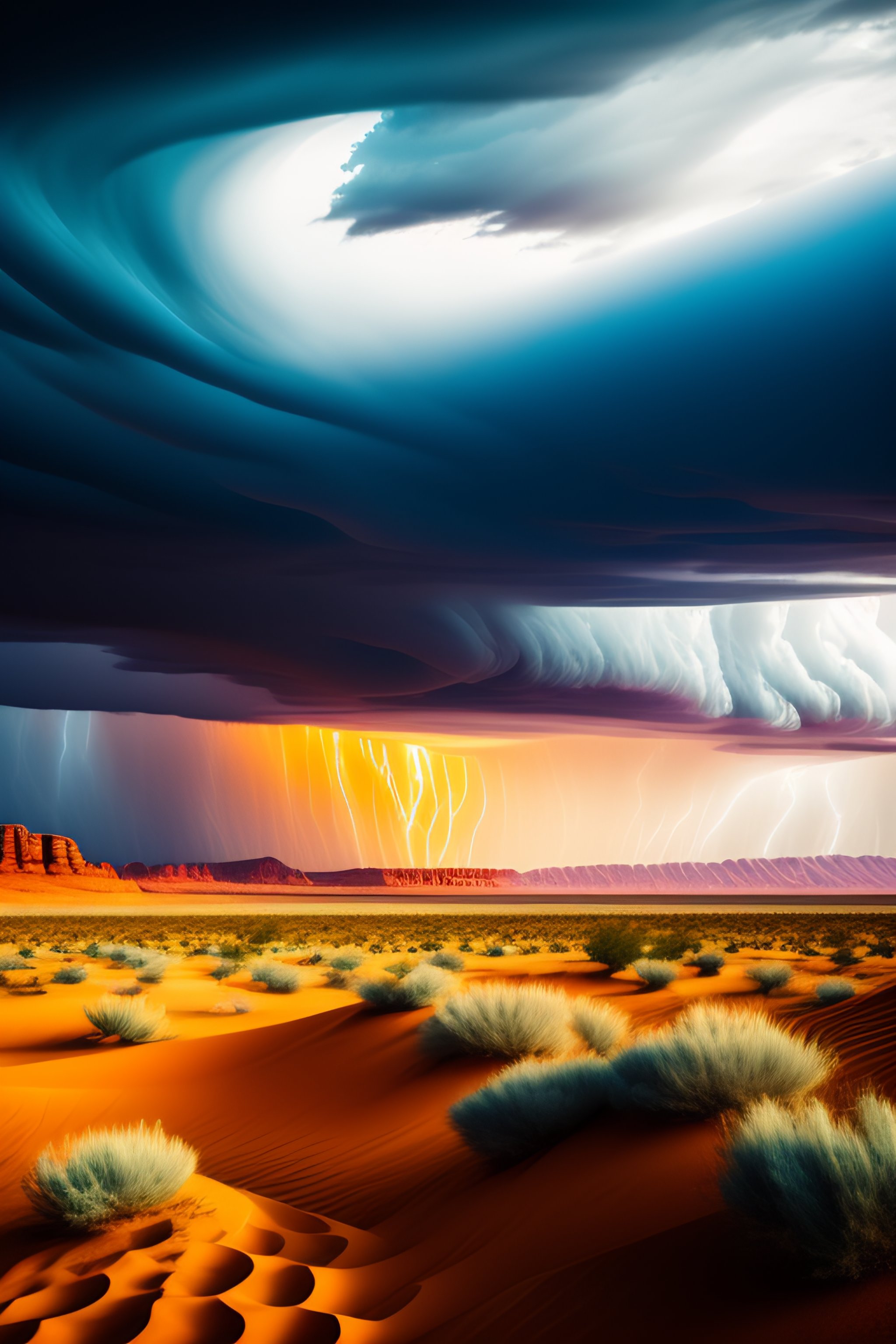 Lexica - Aesthetic storm in the desert