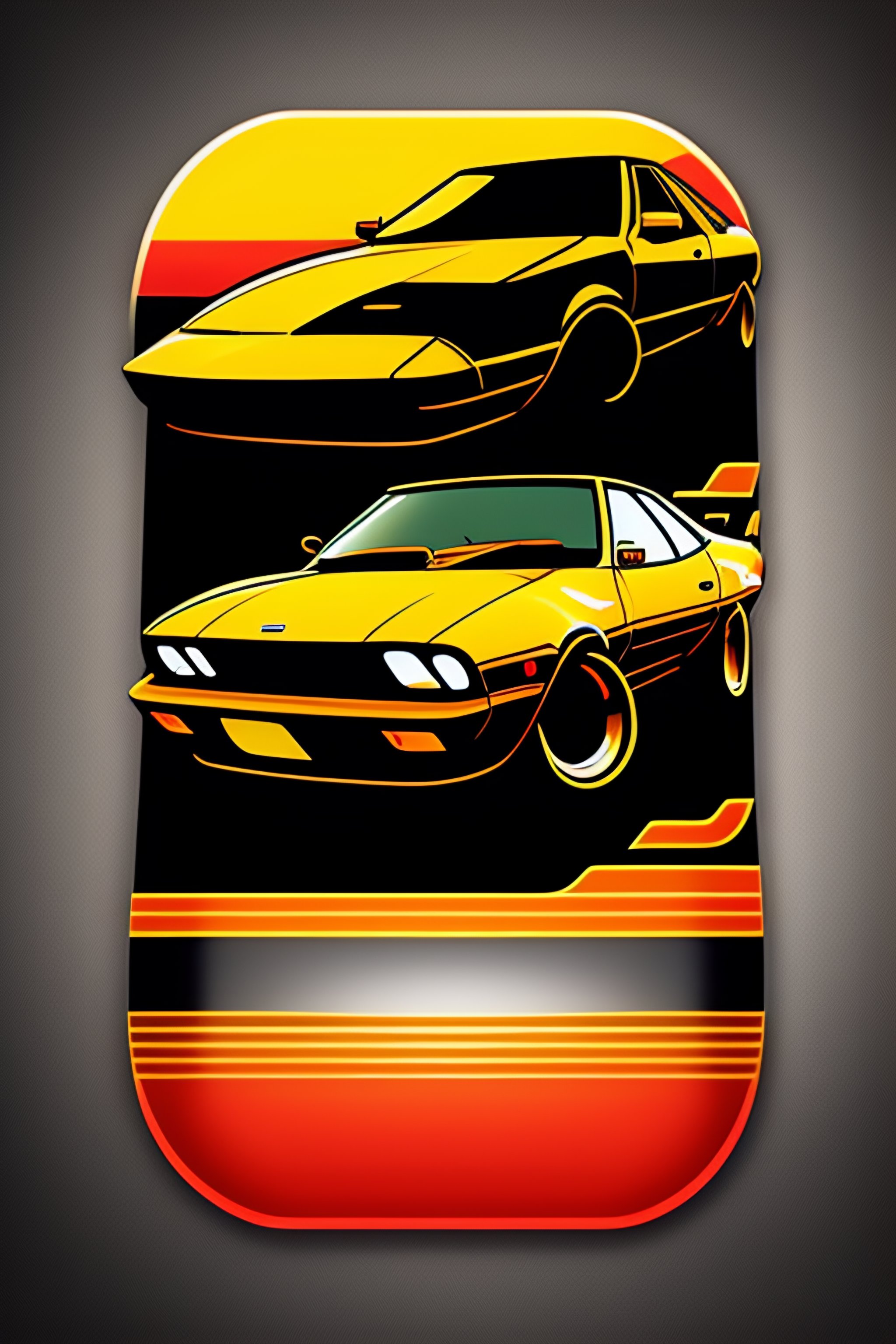 Lexica - Cartoon JDM car , sticker, initial d anime style, solid ...