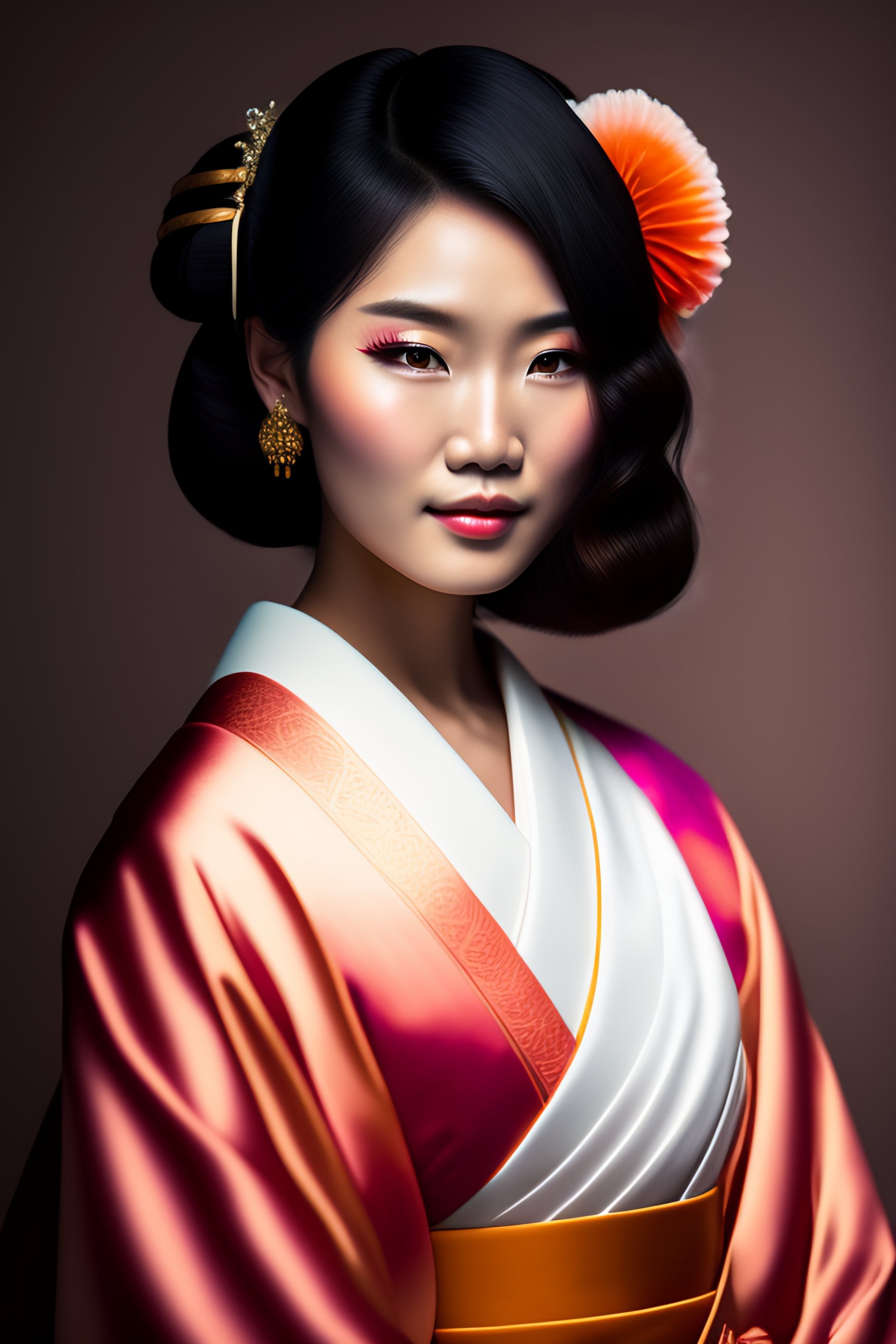 Lexica - Portrait of a stunningly beautiful, young, japanese geisha ...