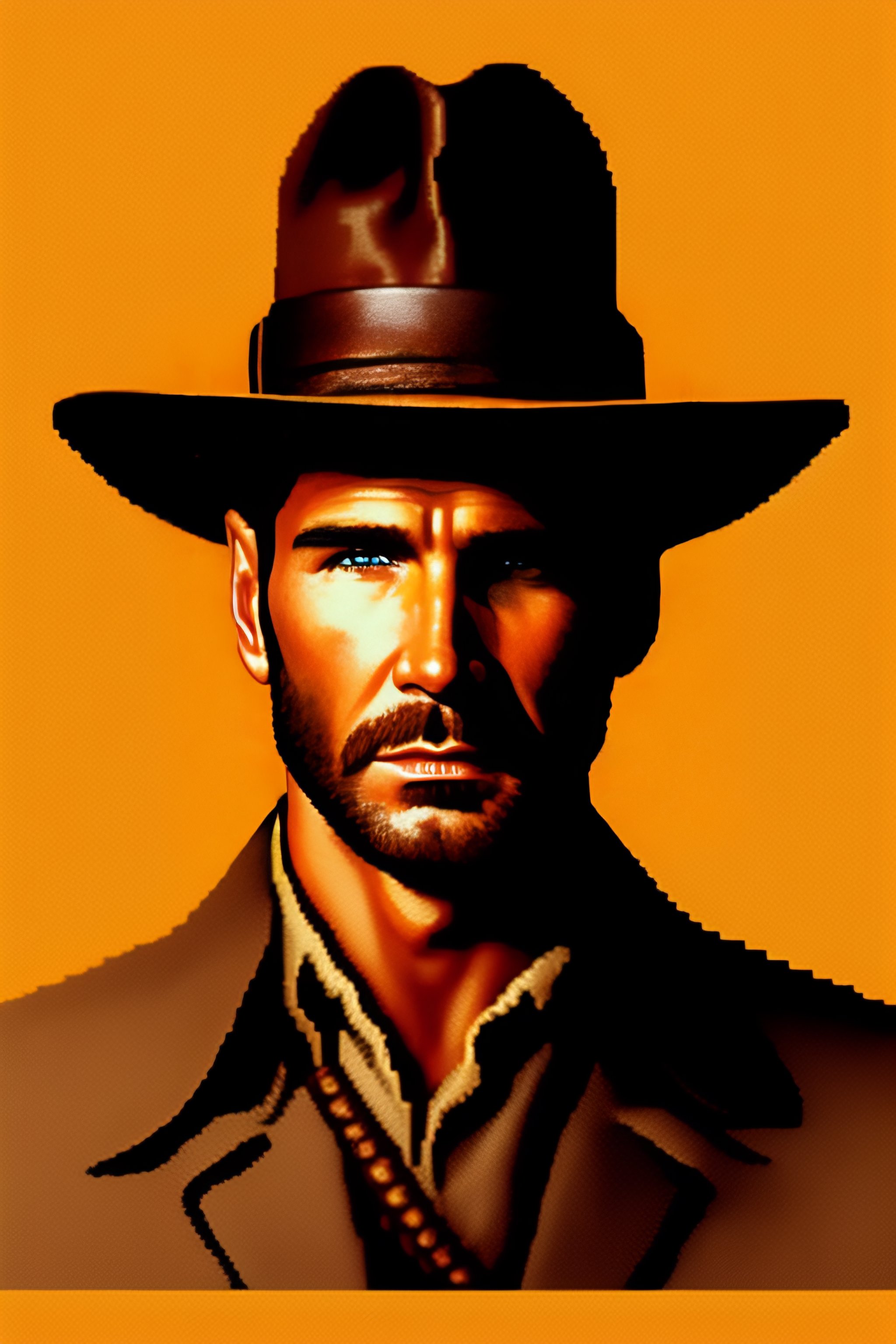 Lexica - A 8bit portrait of indiana jones
