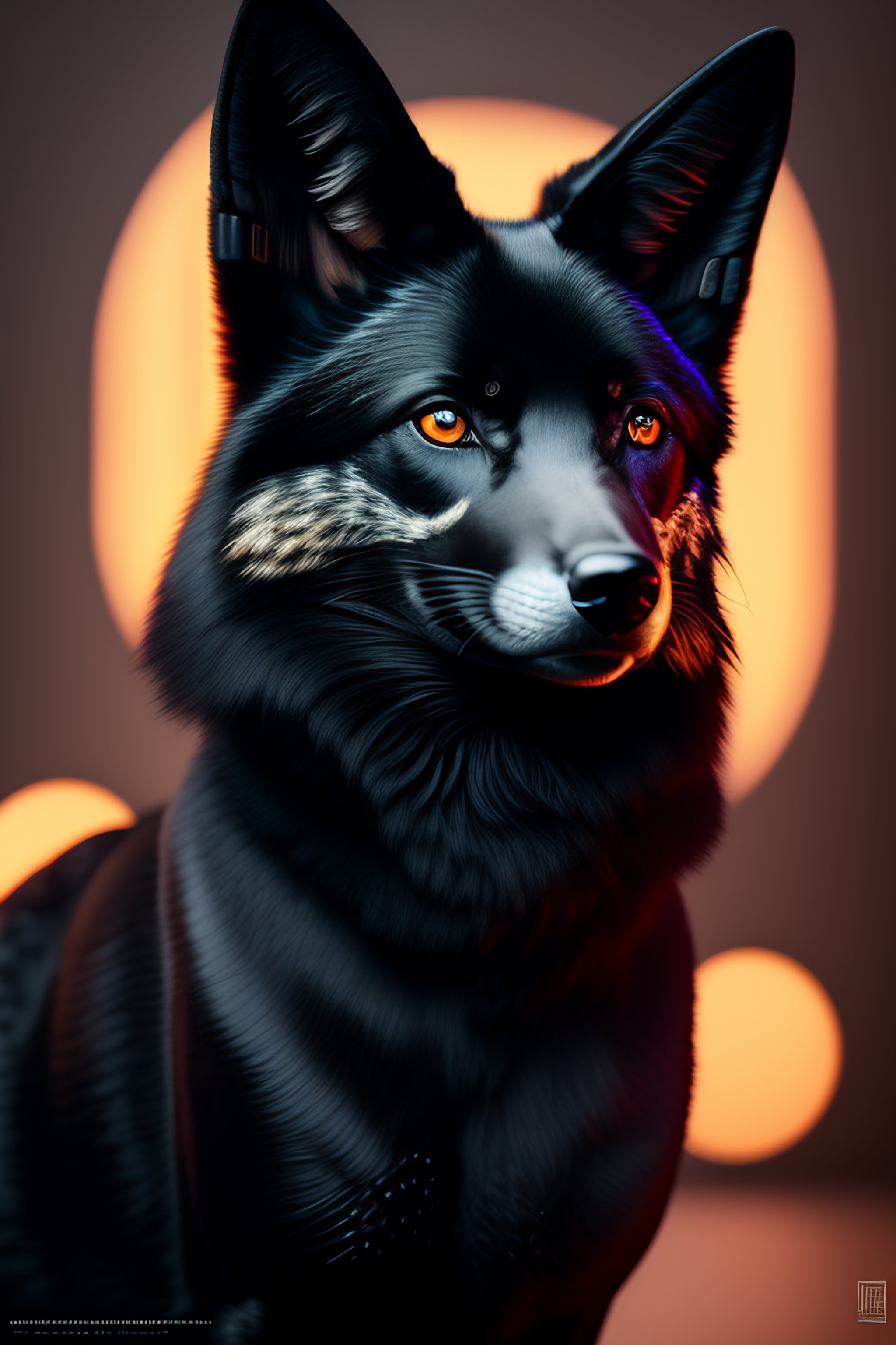 Lexica - Portrait painting of a cybernetic black fox , ultra realistic ...