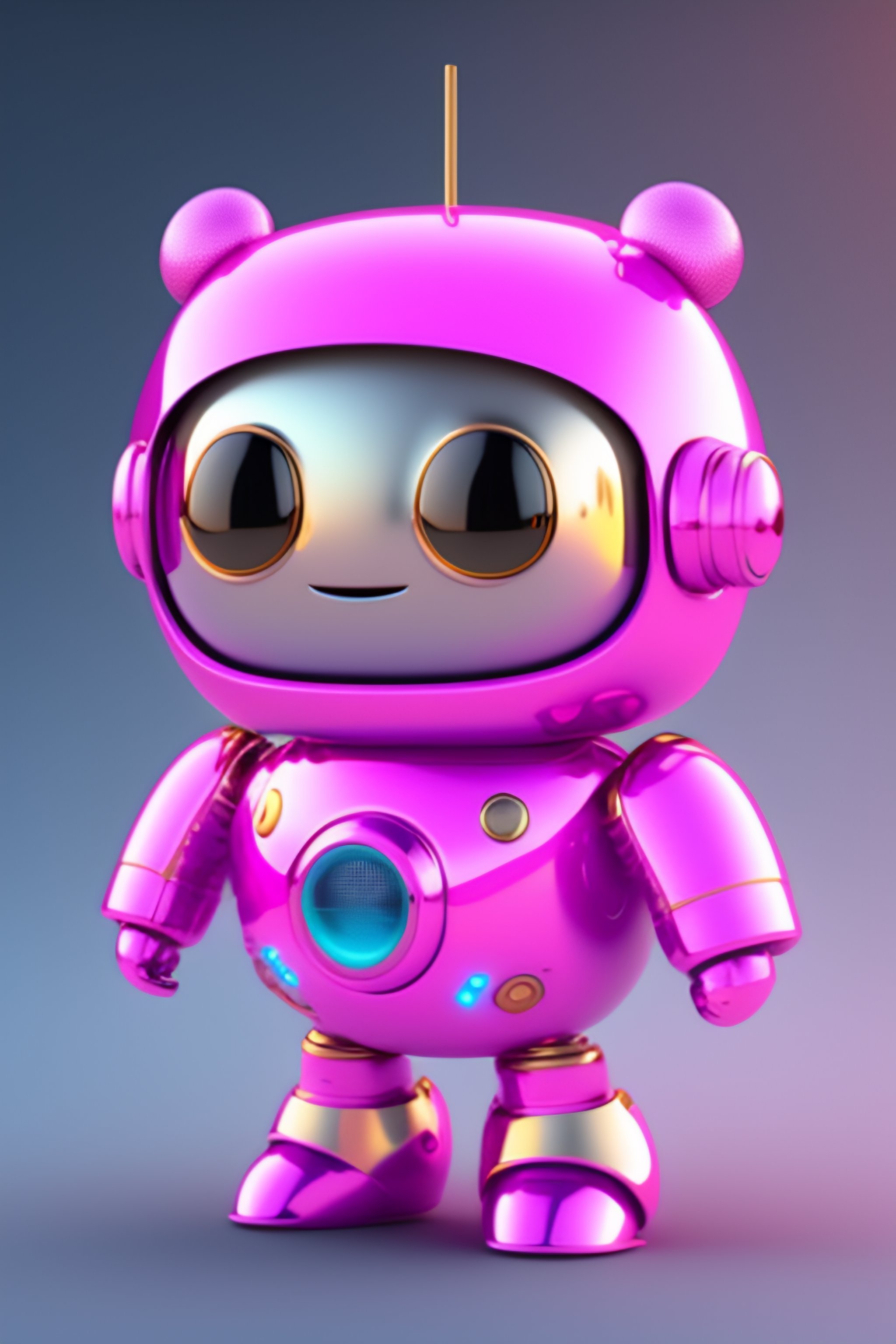 Lexica - 3d render of cute pink happy robot in astro suit by pixar, dancing