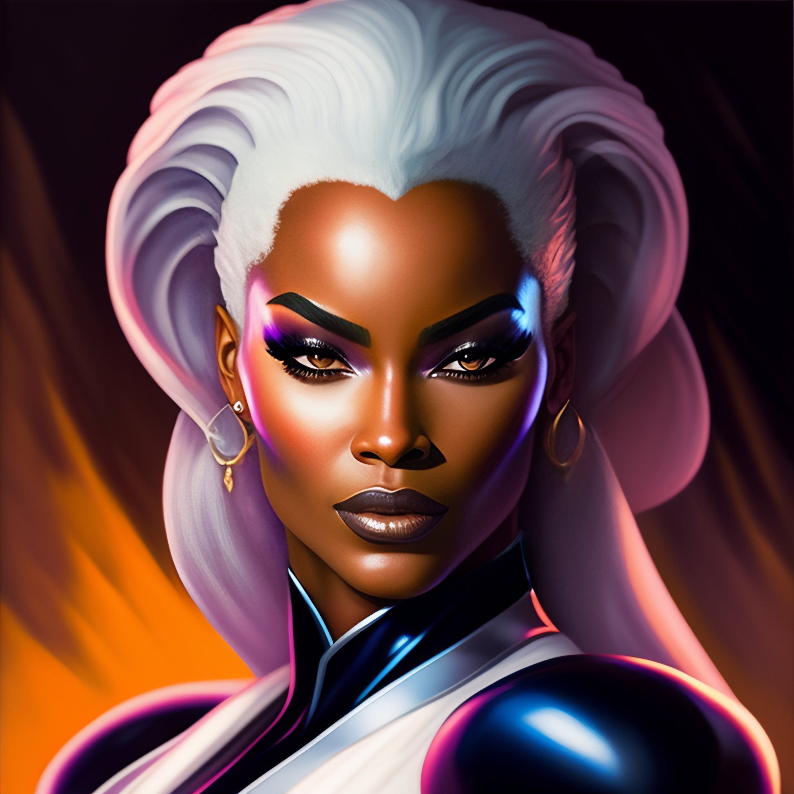 Lexica - Pixar: oil painting portrait of Ororo Munroe from Marvel'sX ...